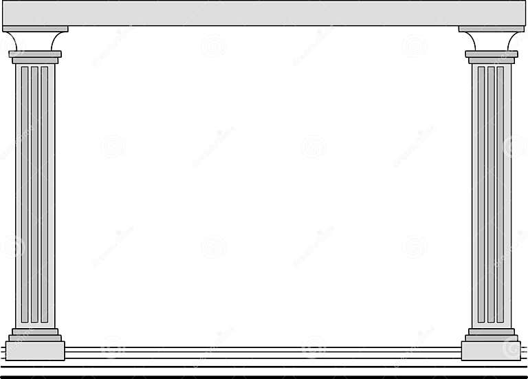 Frame with columns stock vector. Illustration of illustrations - 3132861