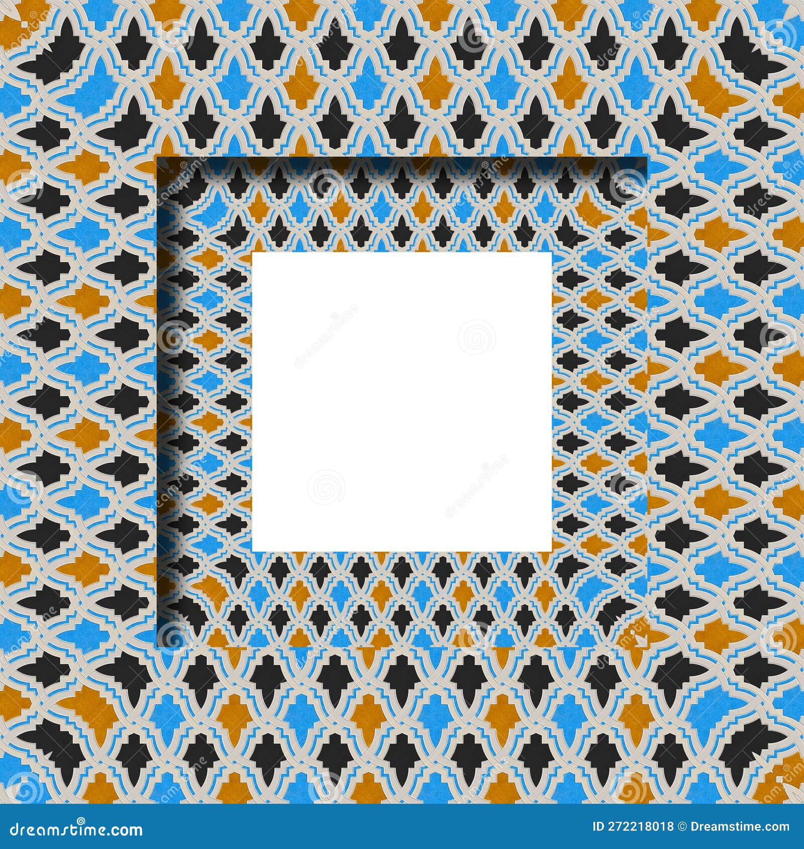 Frame Composition of Typical Arabic Wall Decorations with Colored ...