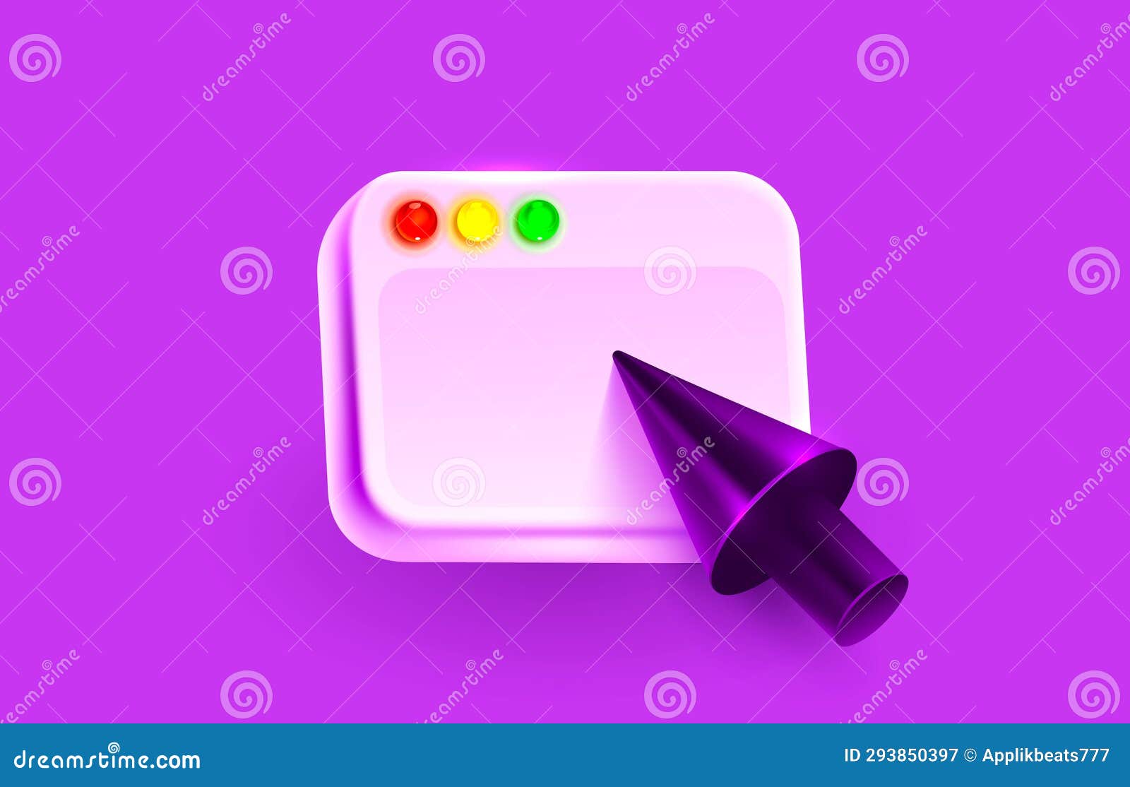 Frame Computer Screen Cursor Mouse Click Icon Web Frame Vector Stock