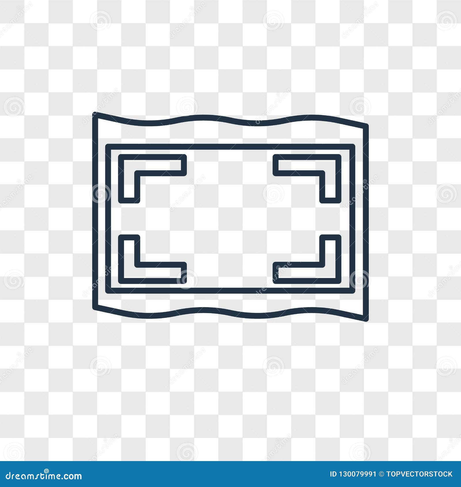 Frame Concept Vector Linear Icon Isolated on Transparent Background ...