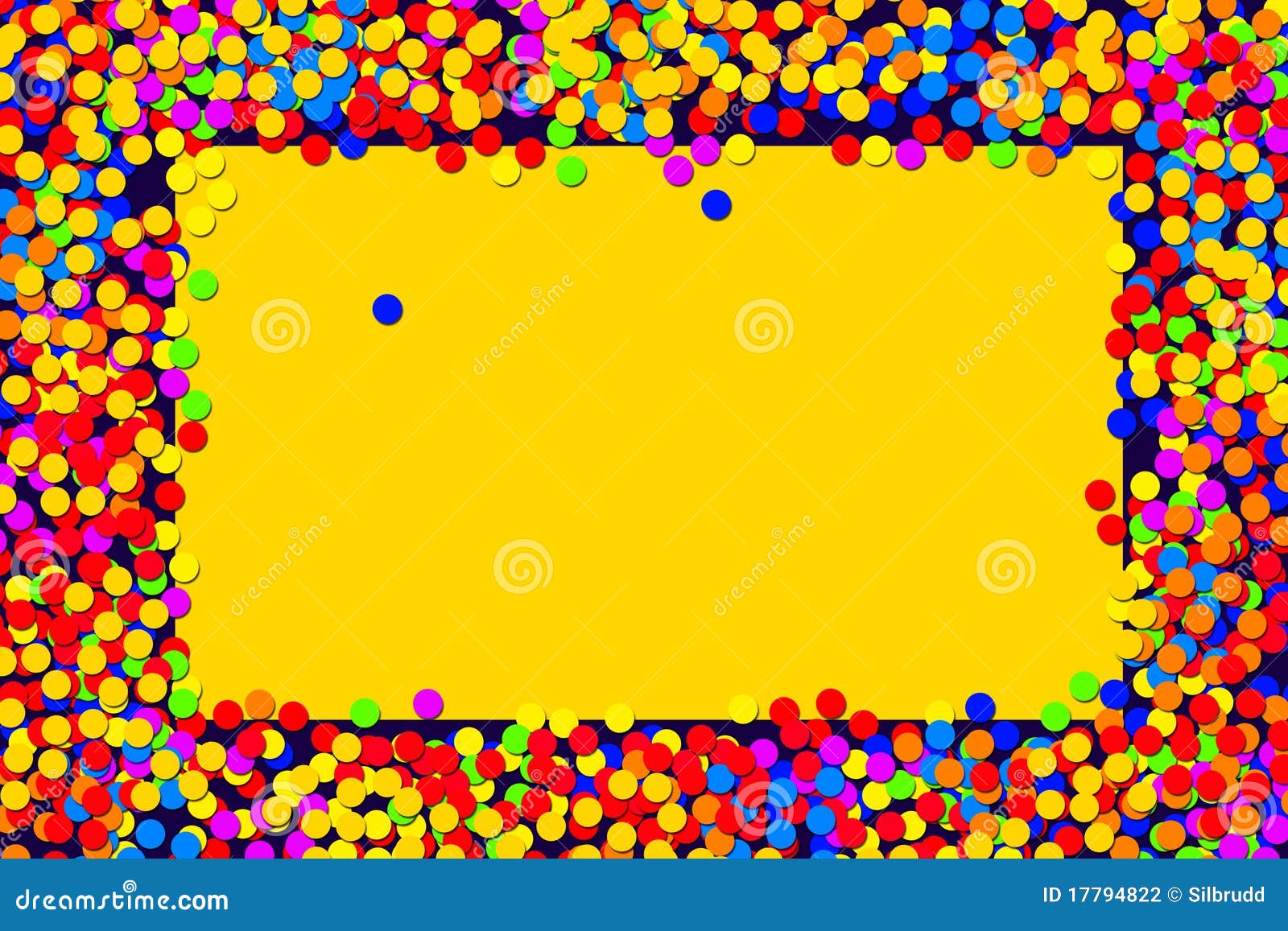 Frame of confetti stock illustration. Illustration of confetti - 17794822