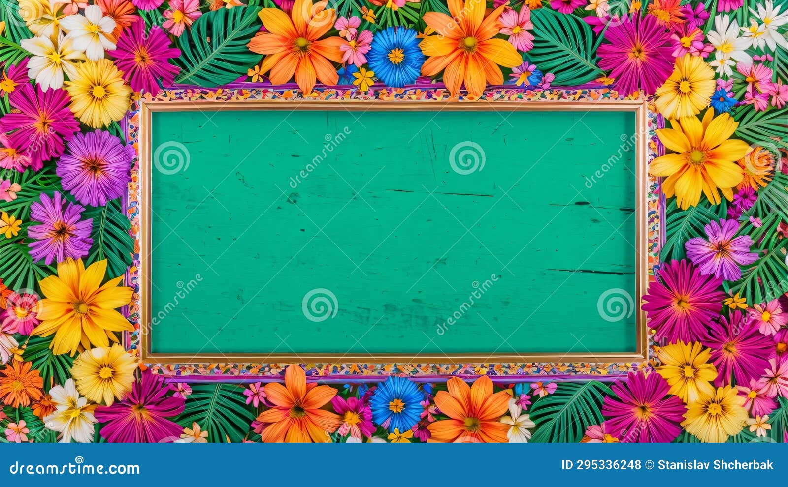 Frame for Congratulations. Green Background. Stock Photo - Image of ...
