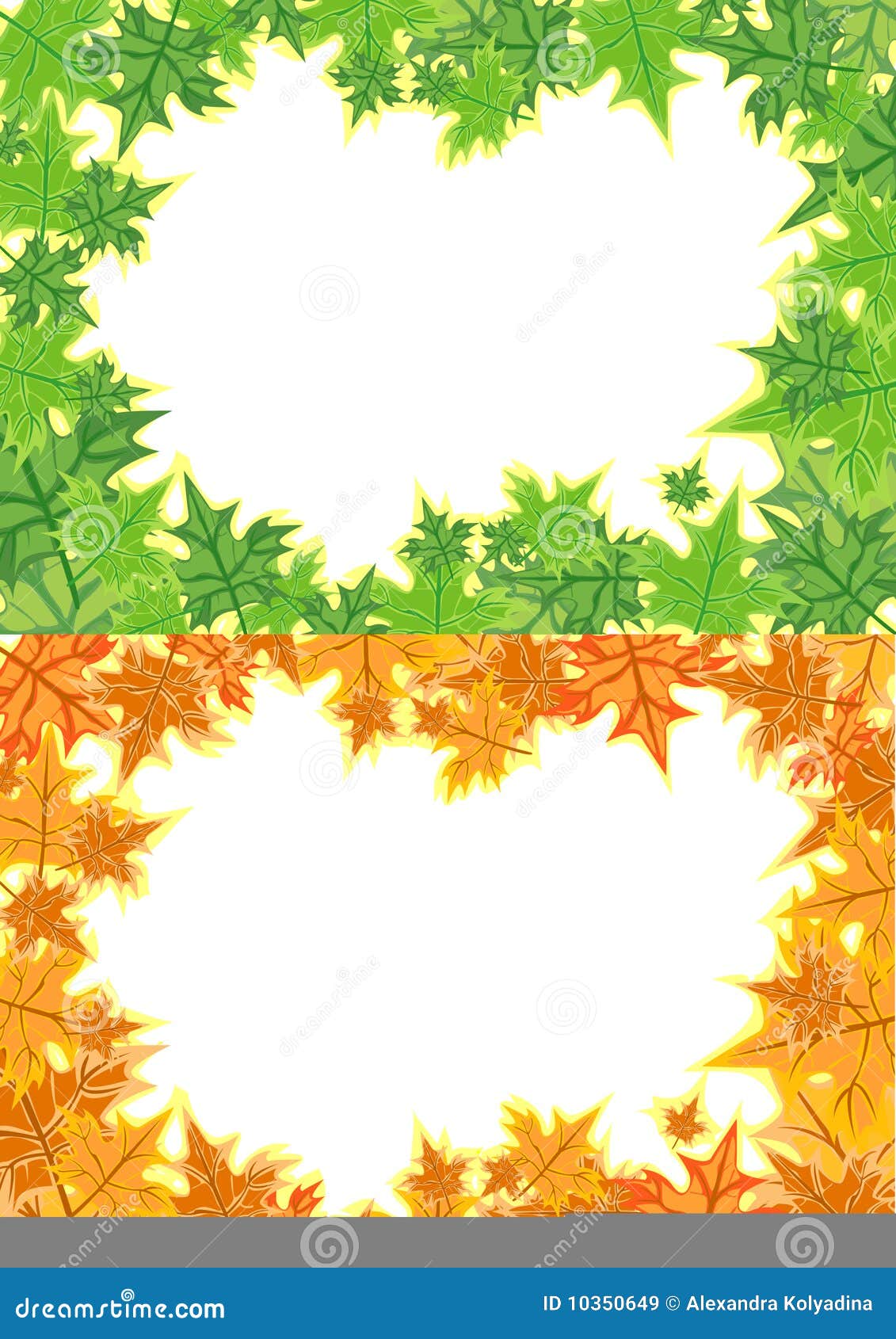Frame Consisting of Maple Leaves Stock Vector - Illustration of life ...