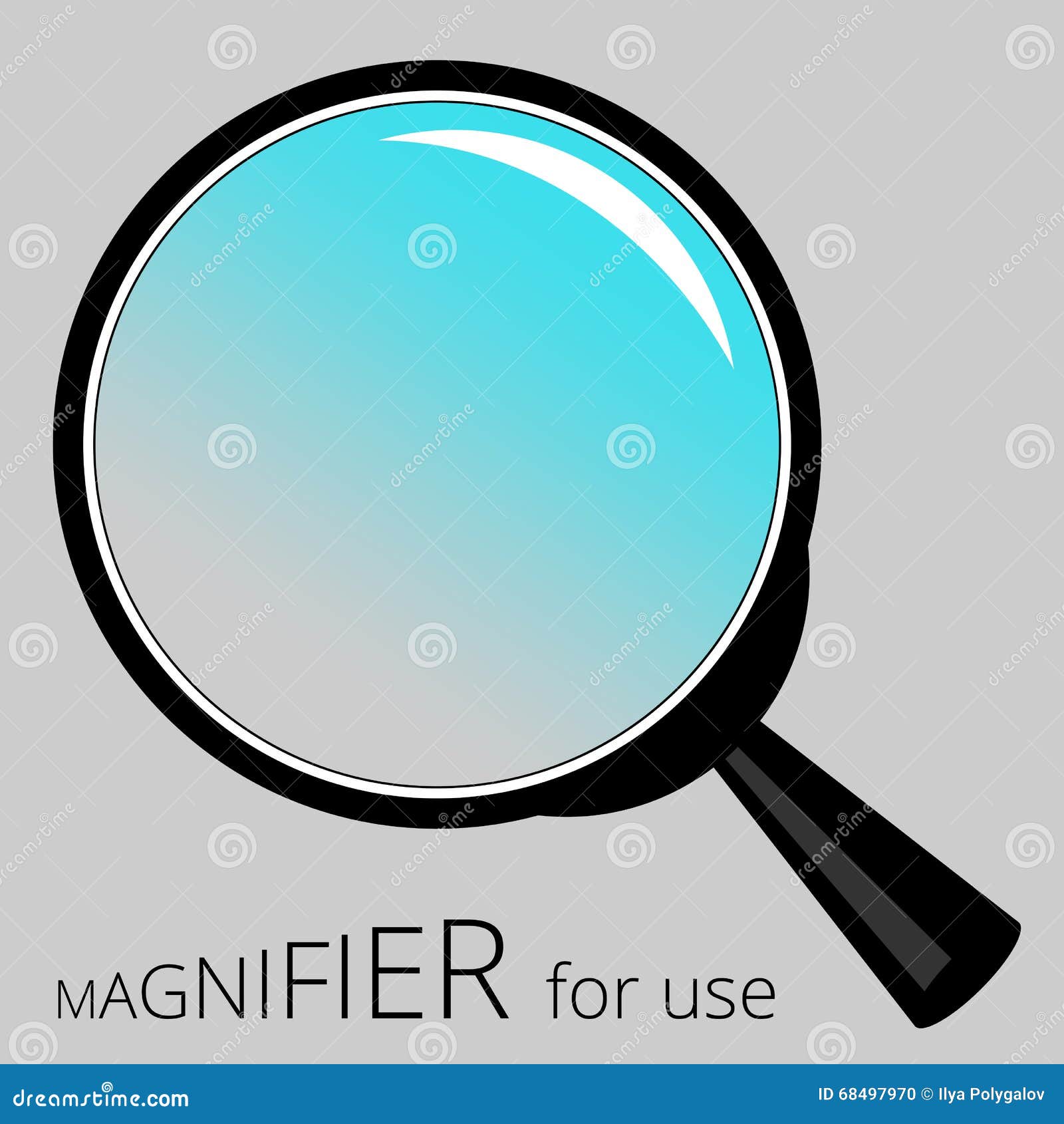 The Frame Consists of a Magnifier for Creative Use Stock Illustration ...