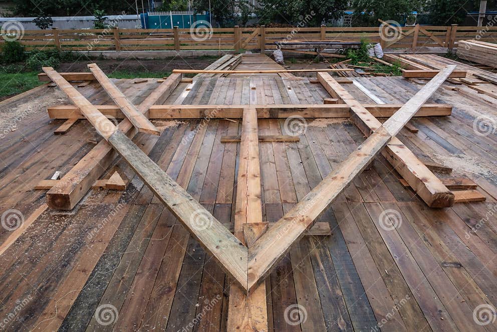 A-frame Construction of a House Stock Image - Image of build, estate ...