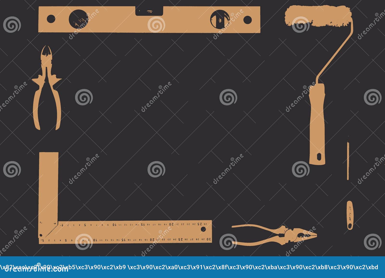 Frame of Construction Tools. the Construction Tool is Laid Out in a ...