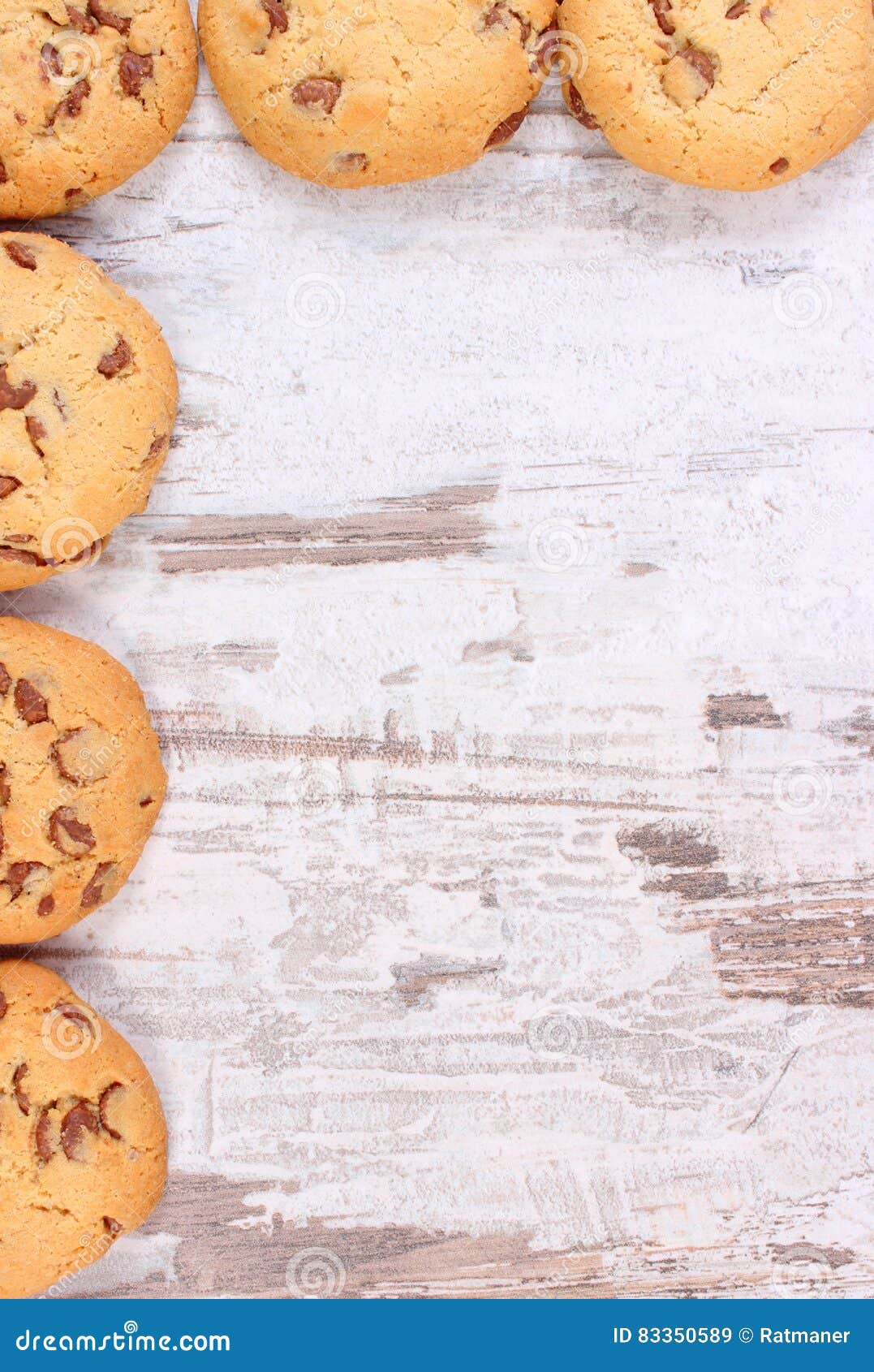 Frame of Cookies or Biscuit, Copy Space for Text Stock Image - Image of ...