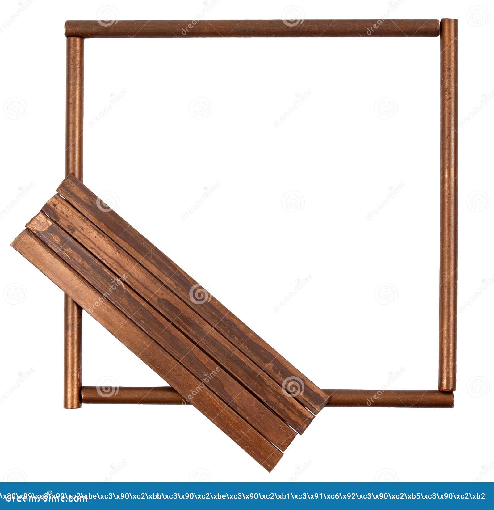 Frame of copper wire stock photo. Image of isolated, path - 25201678