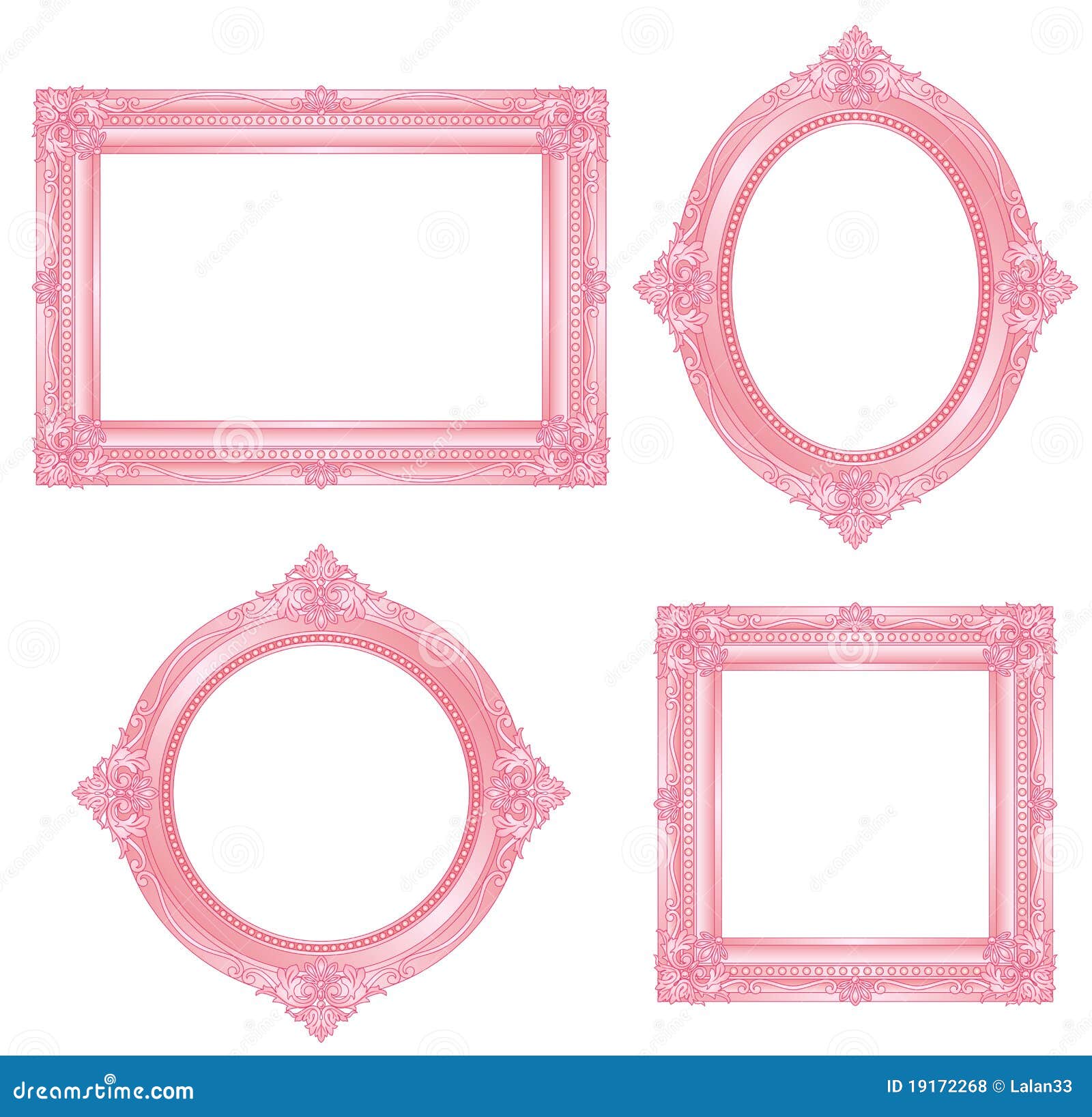 Frame cor-de-rosa ilustração do vetor. Ilustração de backdrop - 19172268