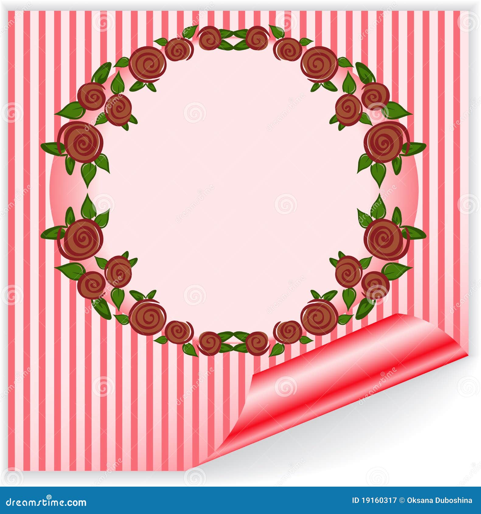 Frame Cor-de-rosa Com Canto Curvado Ilustração do Vetor - Ilustração de ...