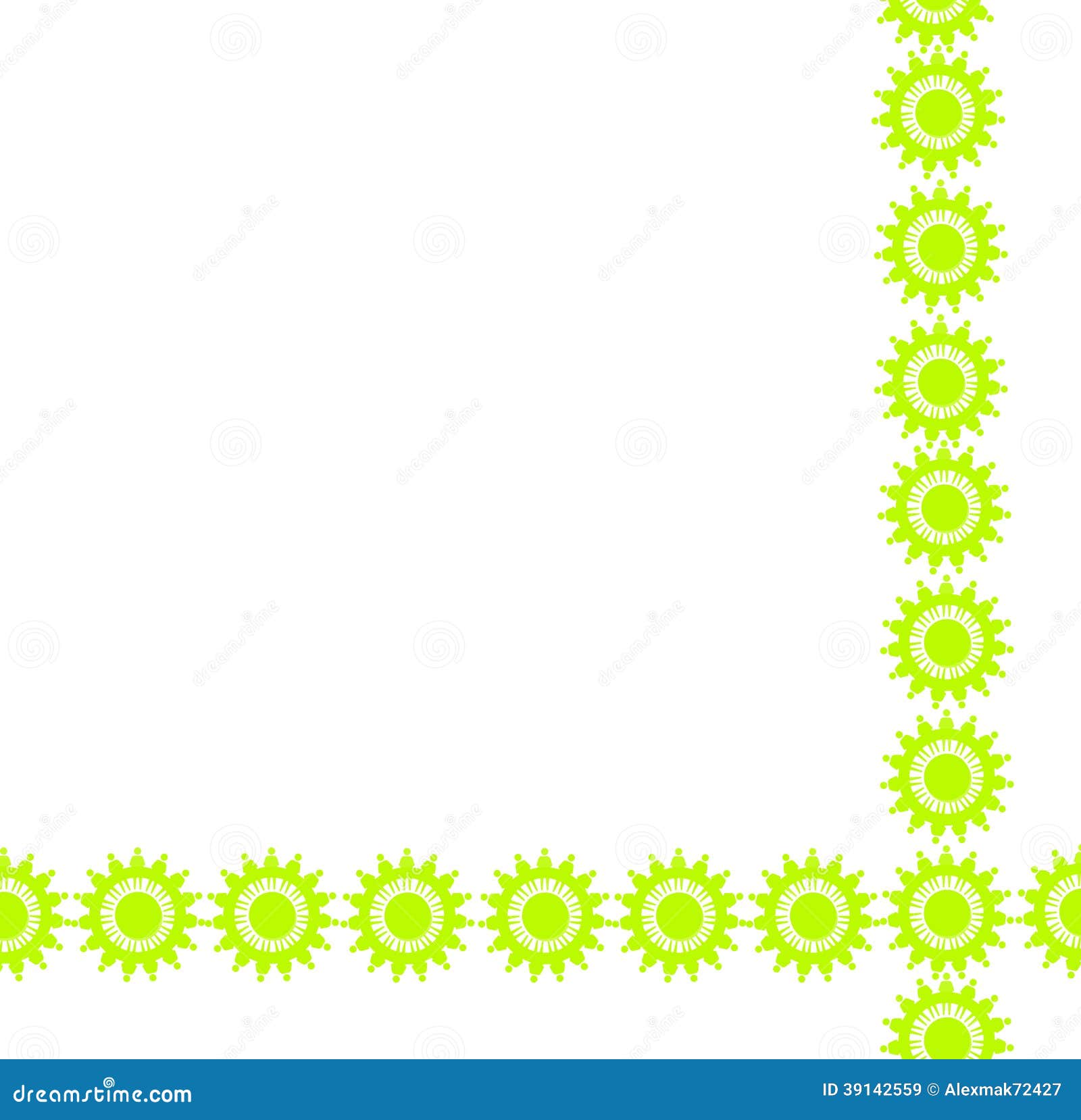 Frame in the Corner from Light-green Figures Stock Illustration ...