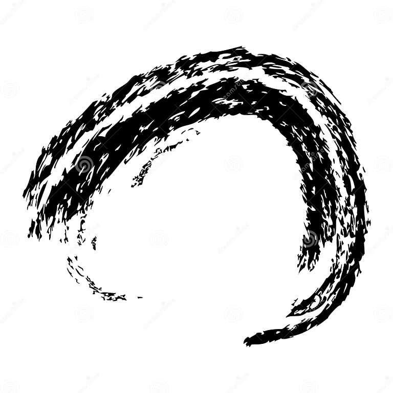 Frame from Crayon Effect, Circle Shape, Simple Hand Draw Sketch Vector ...