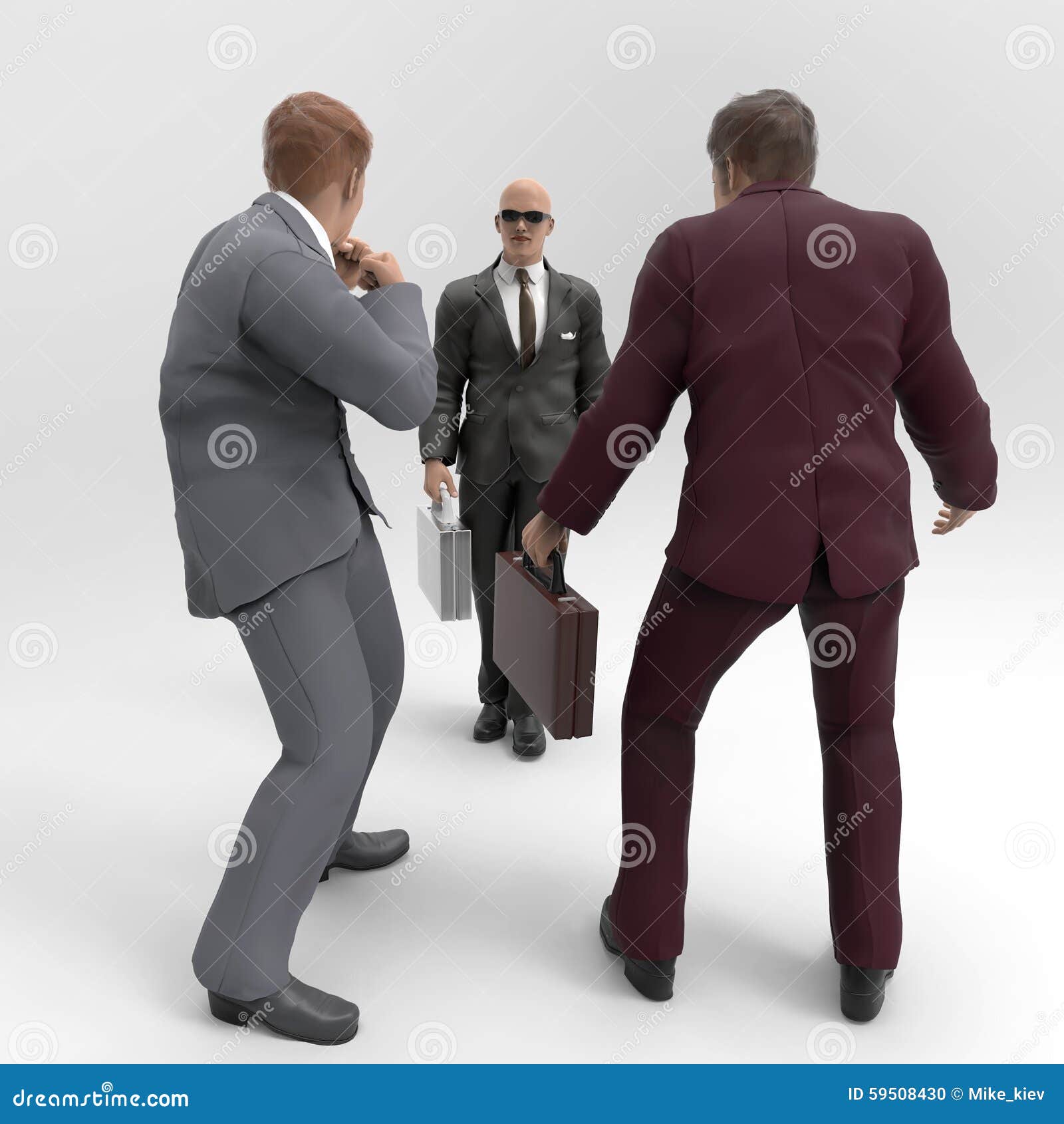 Business people struggle stock illustration. Illustration of angry ...