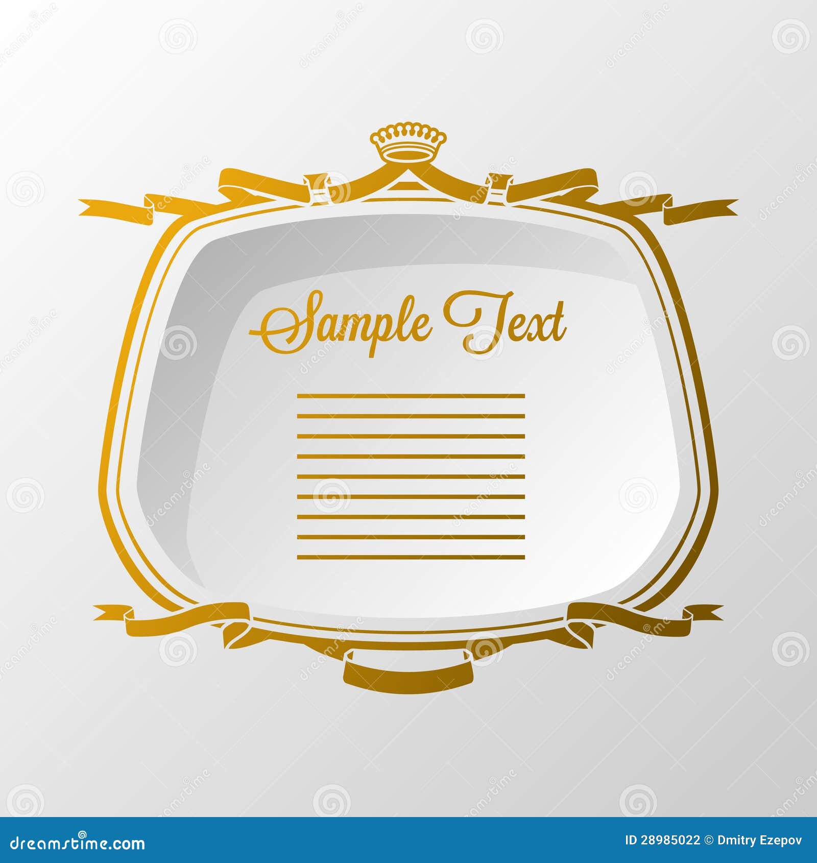 Frame with crown stock vector. Illustration of ribbon - 28985022