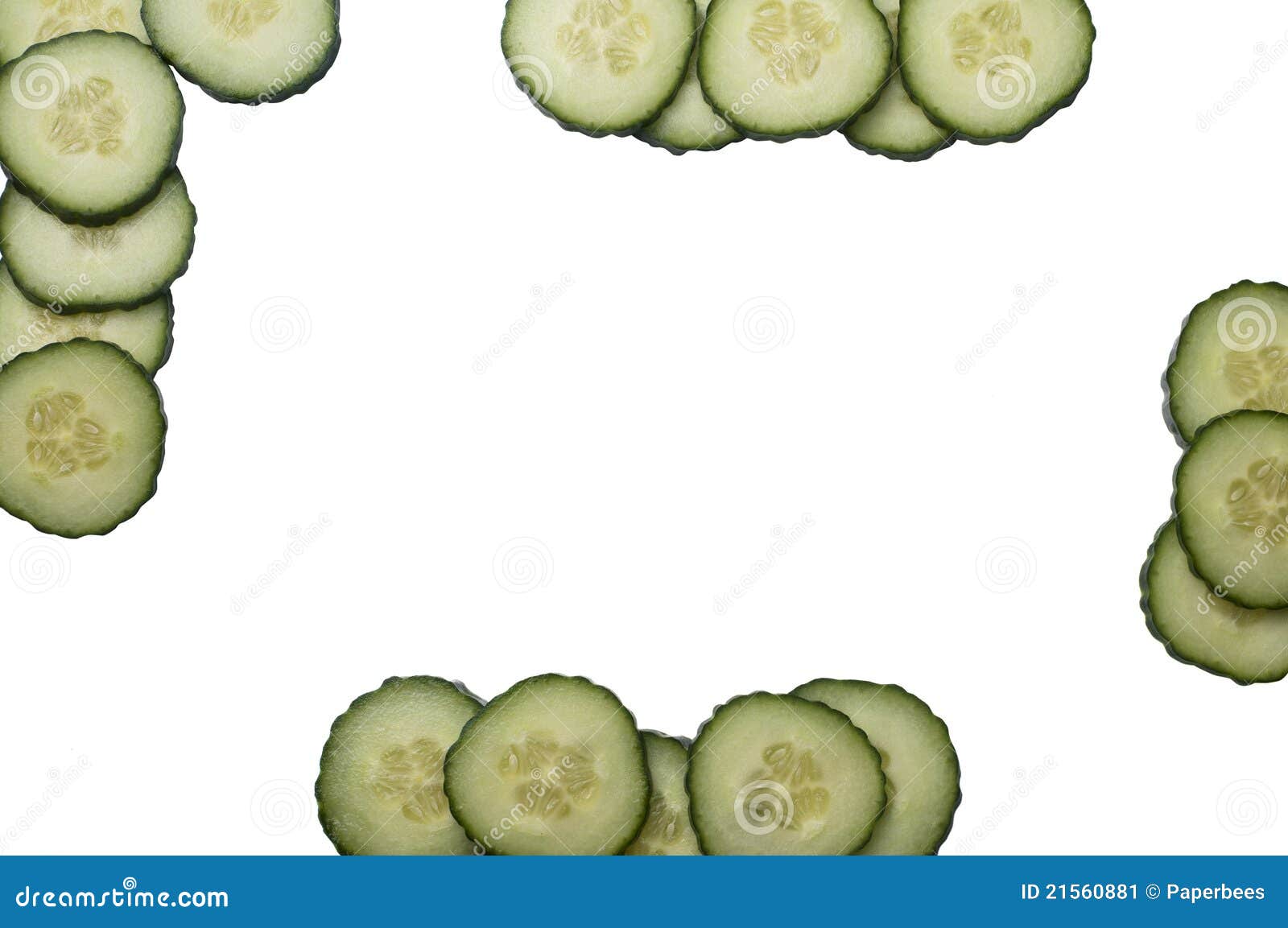 A frame of cucumber slices stock image. Image of closeup - 21560881