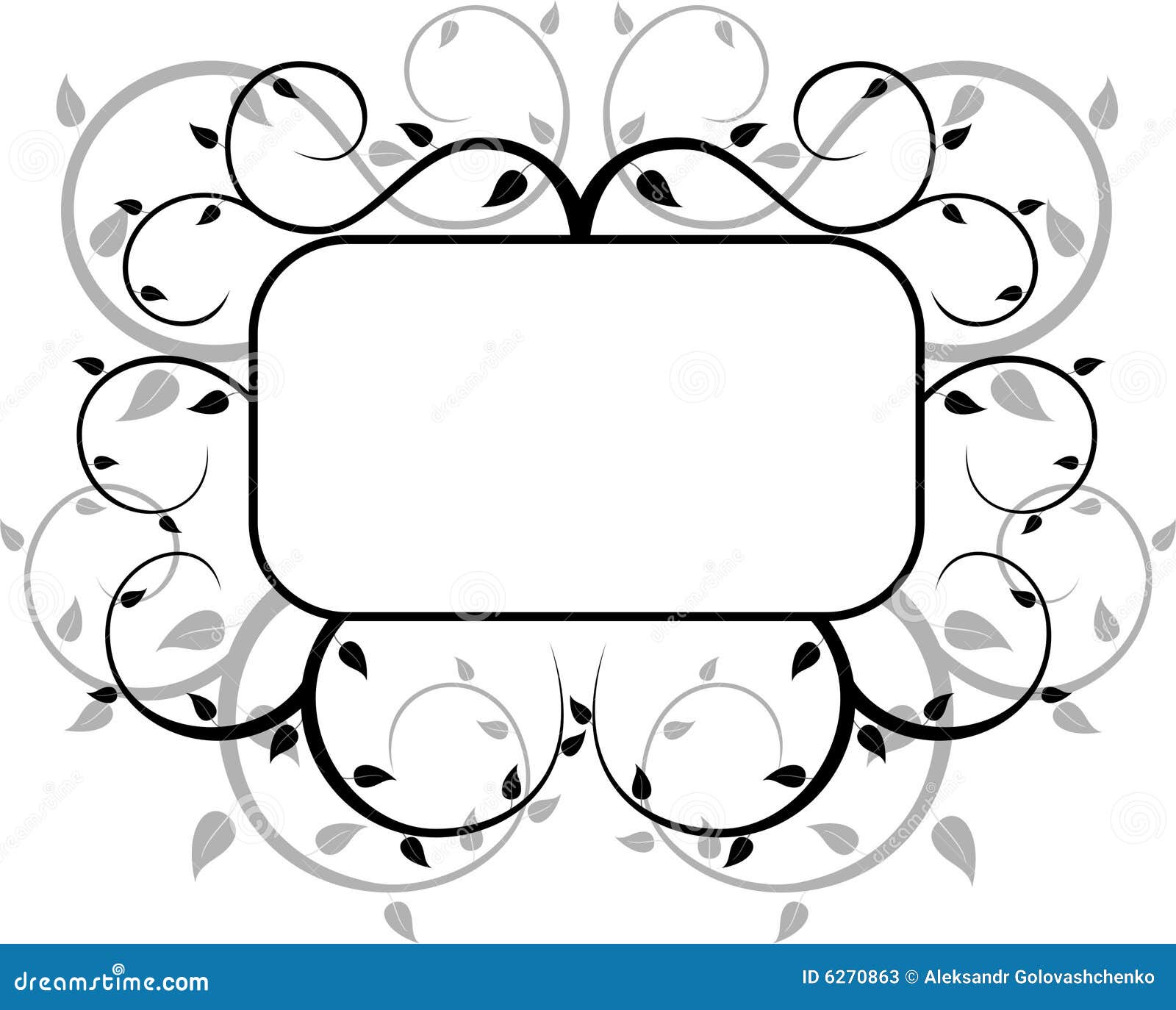 Frame with curls stock illustration. Illustration of intricacy - 6270863