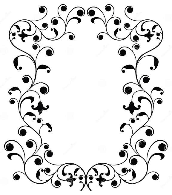 Frame with Curls, Border, Vector Stock Vector - Illustration of fancy ...