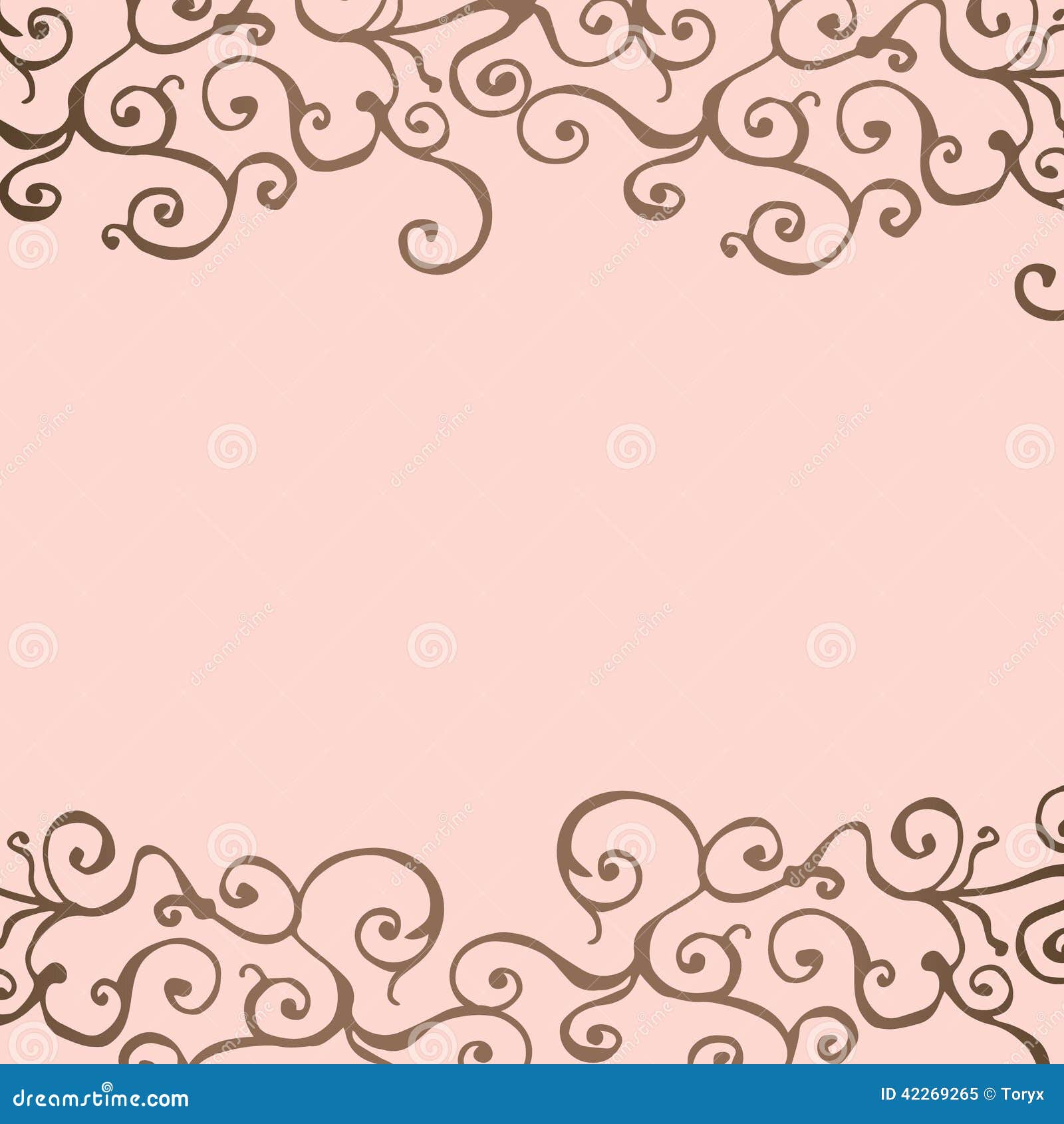Frame with curls stock vector. Illustration of graphic - 42269265
