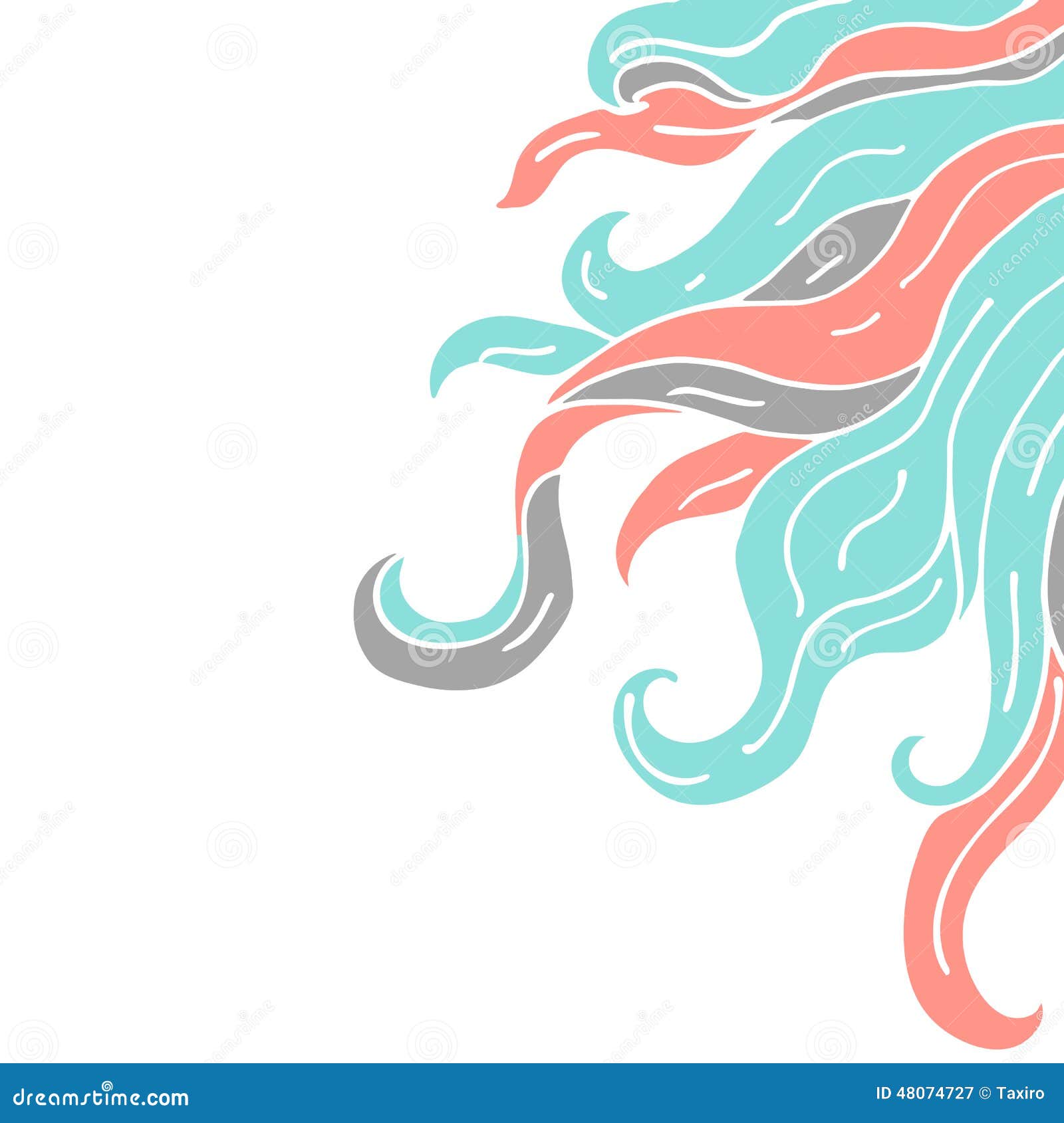 Frame from curls vector stock vector. Illustration of decor - 48074727