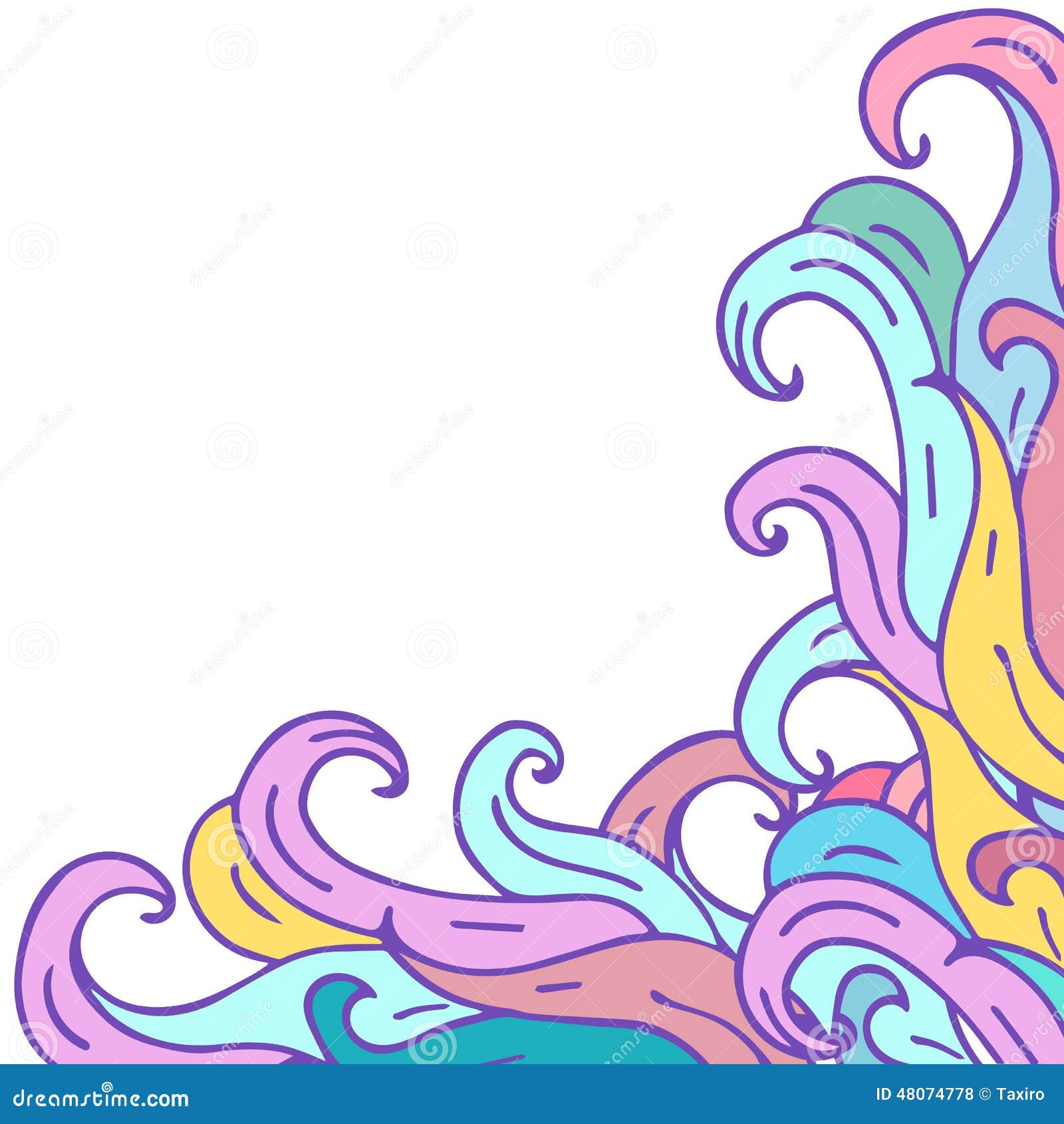 Frame from curls vector stock vector. Illustration of floral - 48074778
