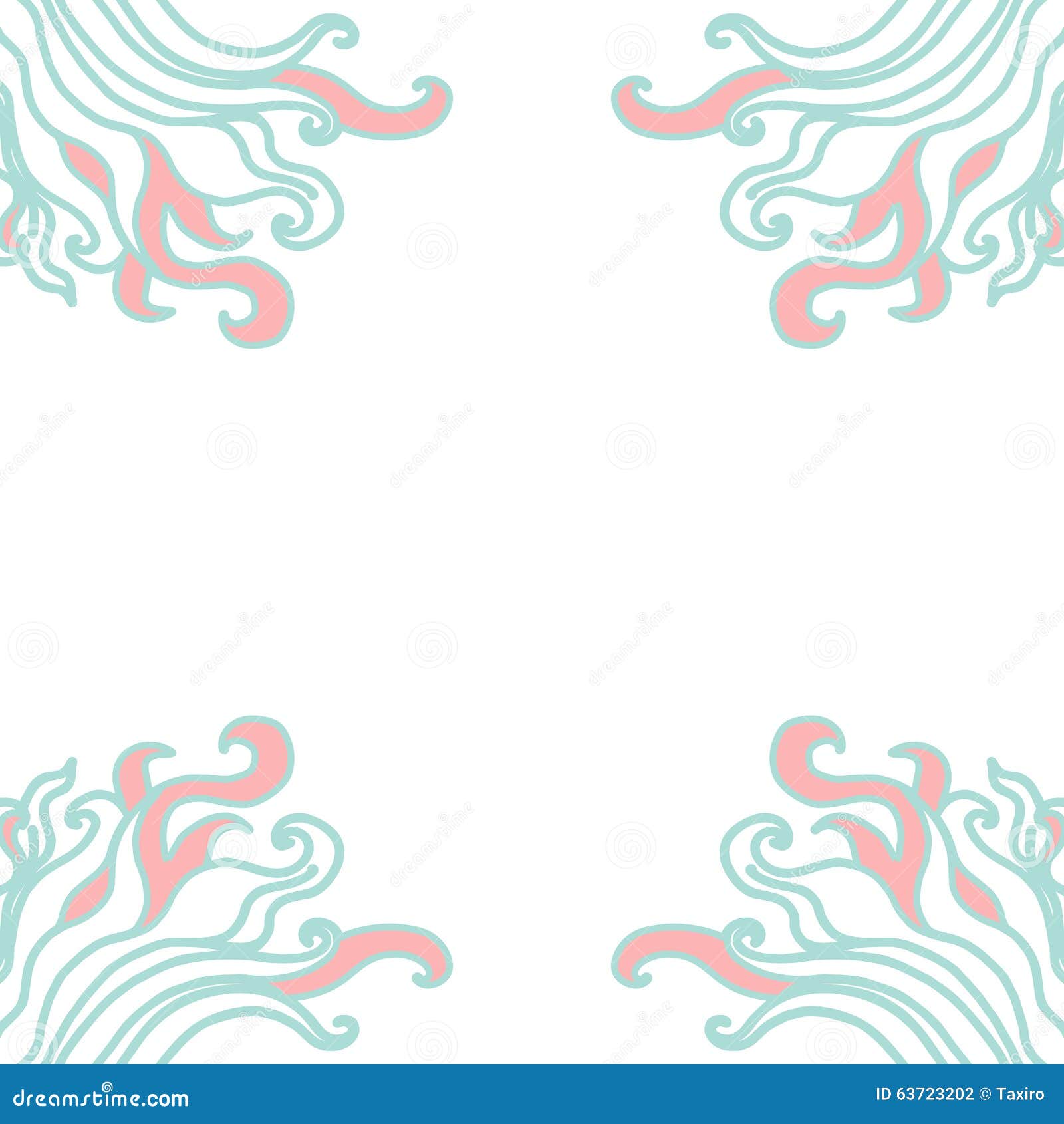 Frame from curls vector stock vector. Illustration of elegance - 63723202