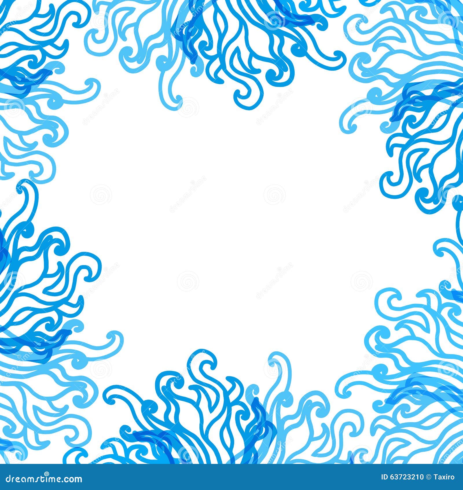 Frame from curls vector stock vector. Illustration of floral - 63723210