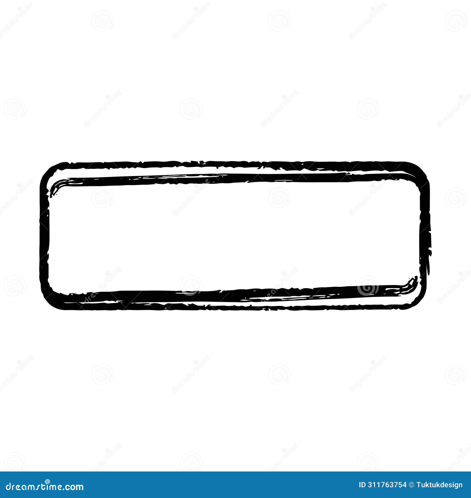 Frame Curved Rectangle Elongated Texture Element, Outline Border Grunge ...