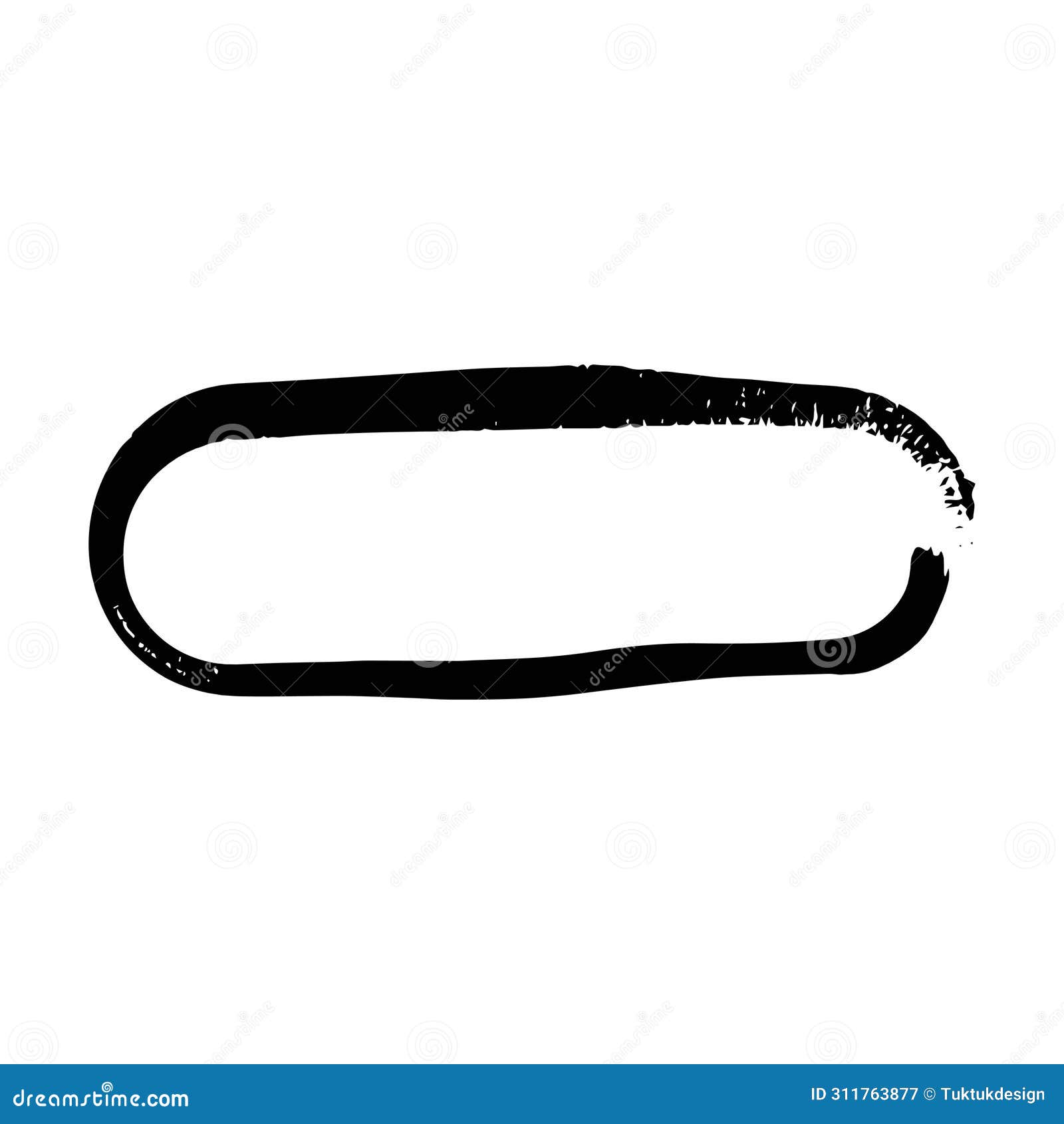 Frame Curved Rectangle Elongated Texture Element, Outline Border Grunge ...