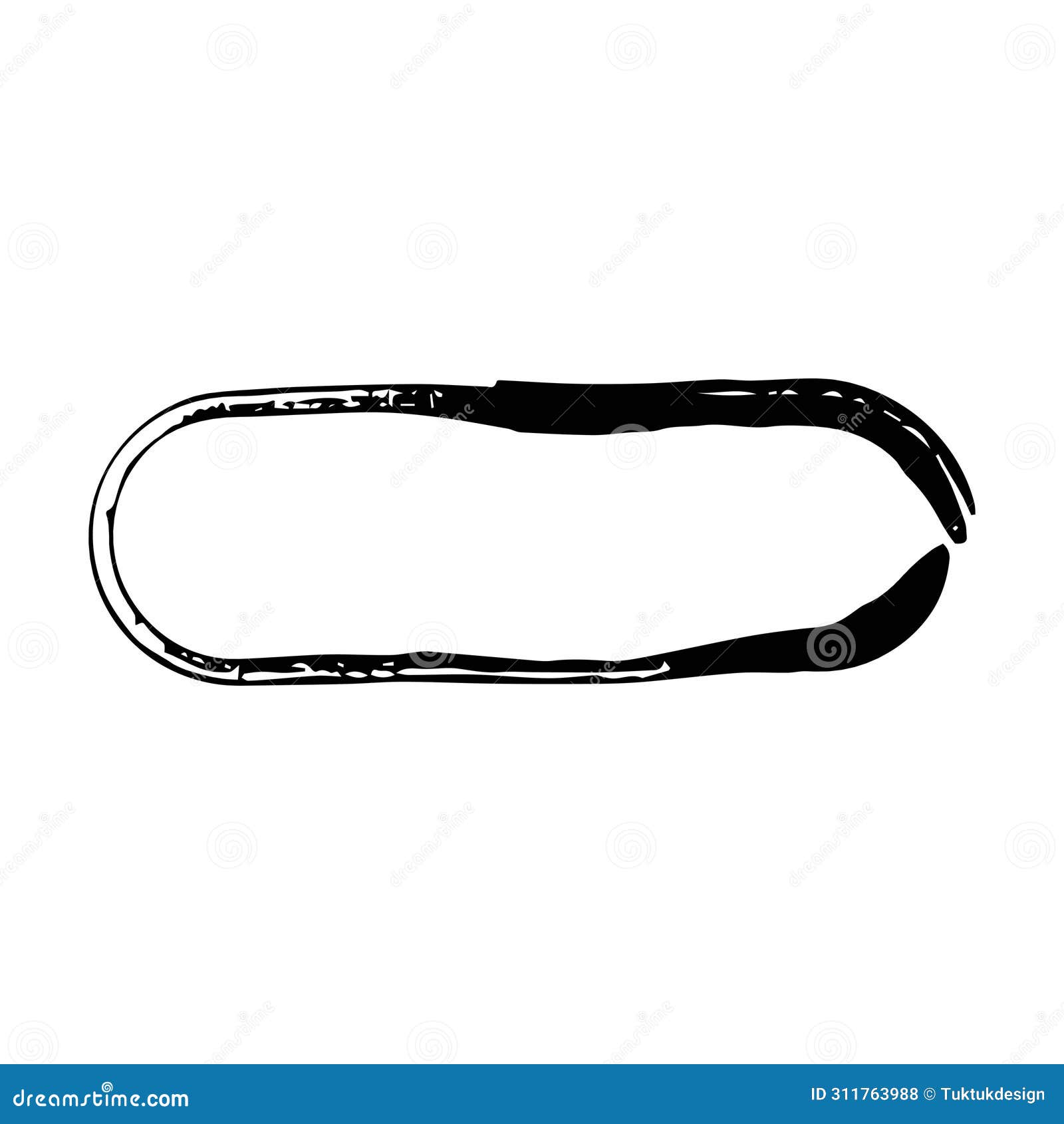 Frame Curved Rectangle Elongated Texture Element, Outline Border Grunge ...