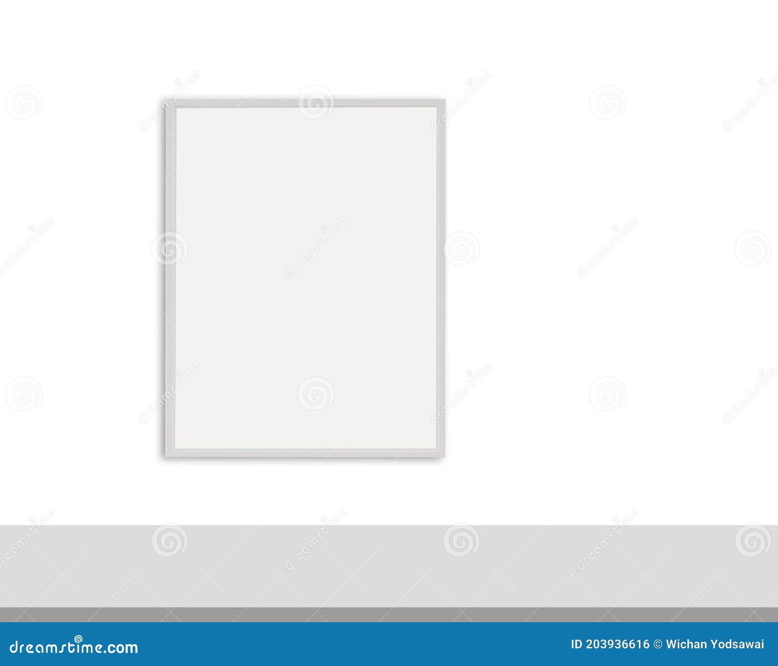 Frame 3d Square White Picture Mockup Photo on a Soft White Background ...