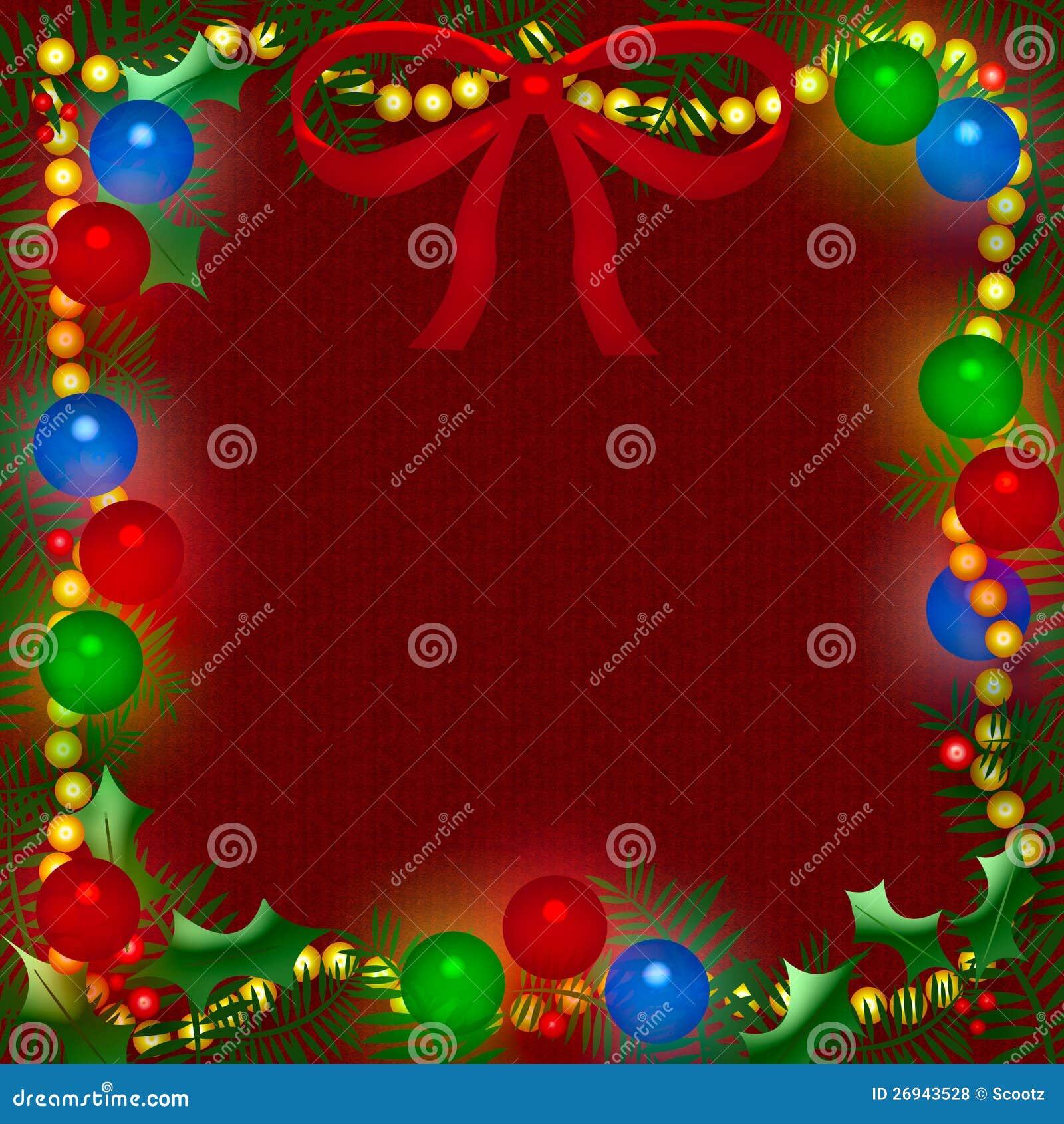Frame da luz de Natal ilustração stock. Ilustração de brilhante - 26943528