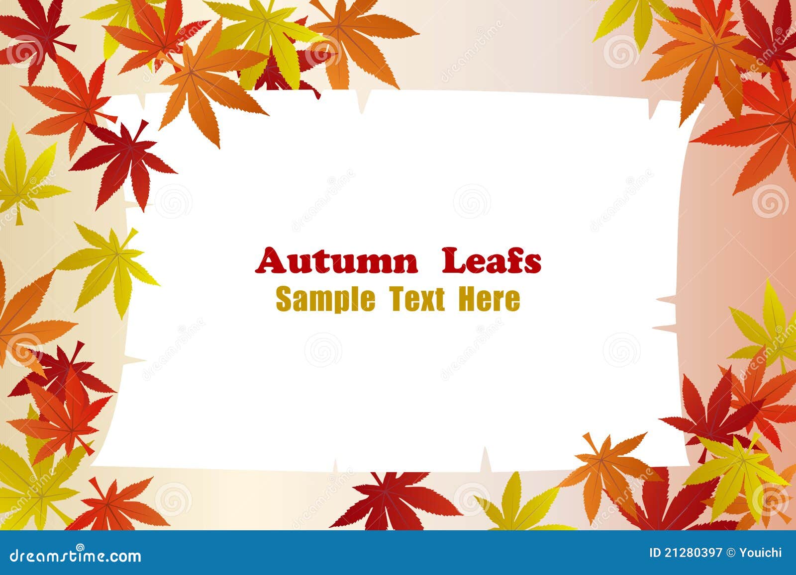 Frame Das Folhas Da Folha Do Outono Ilustração do Vetor - Ilustração de ...