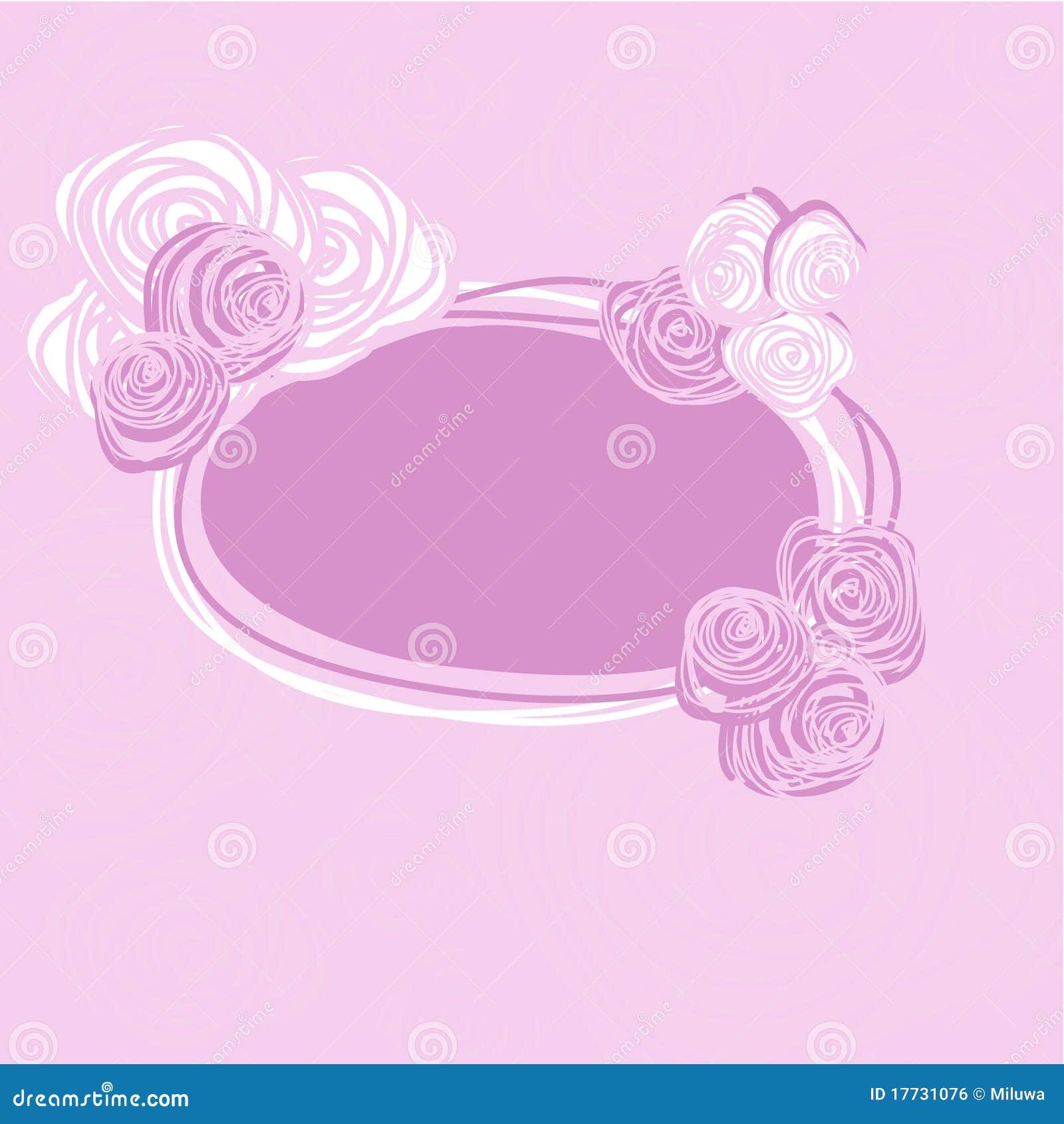 Frame das rosas ilustração do vetor. Ilustração de simplicidade - 17731076