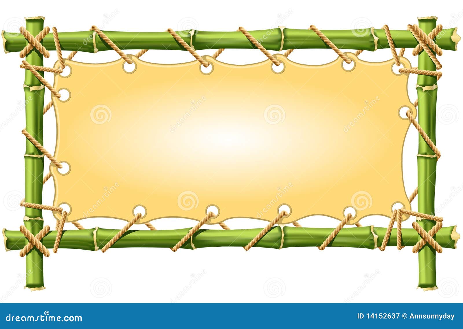 Frame de bambu ilustração do vetor. Ilustração de lona - 14152637