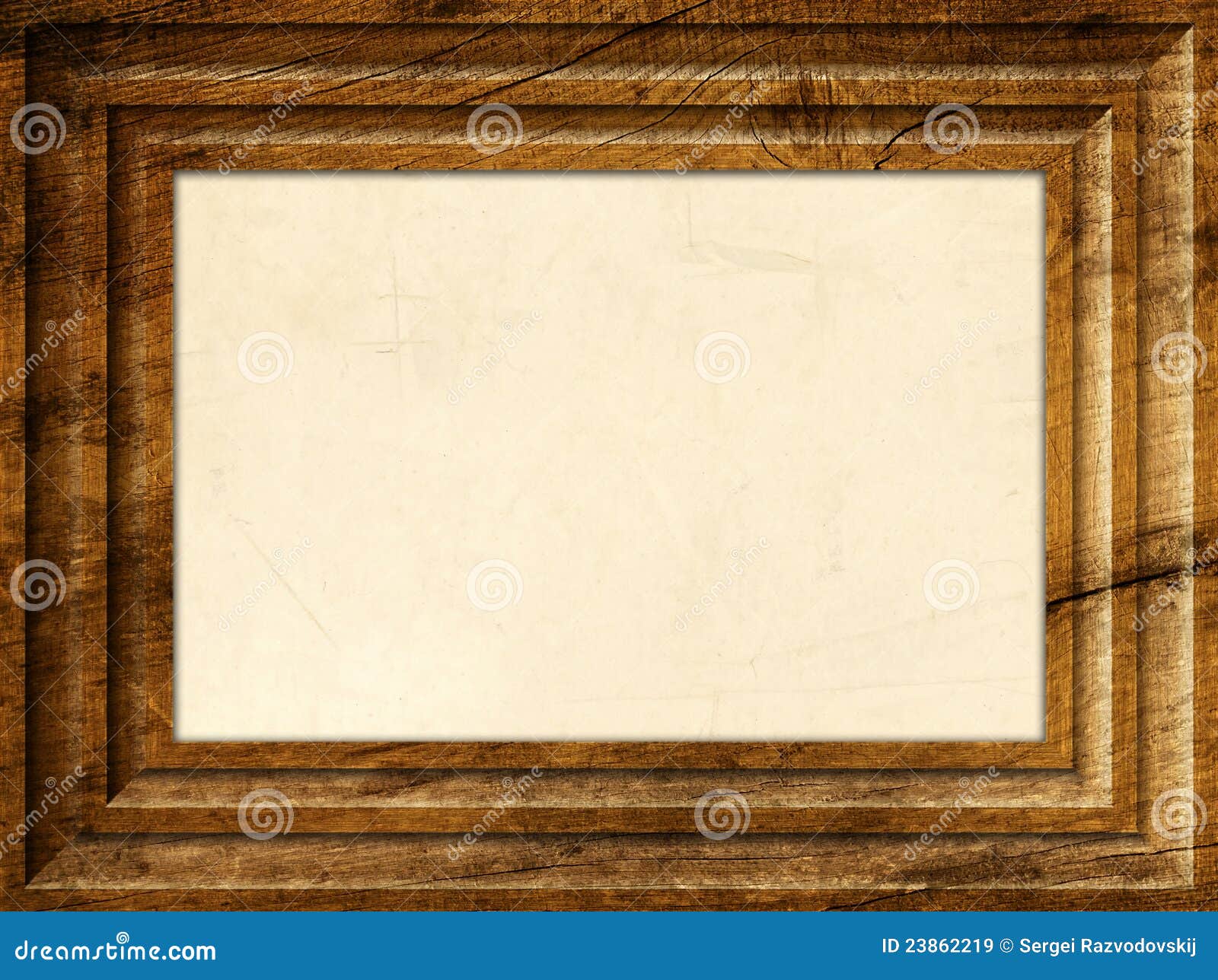 Frame de madeira ilustração stock. Ilustração de foto - 23862219