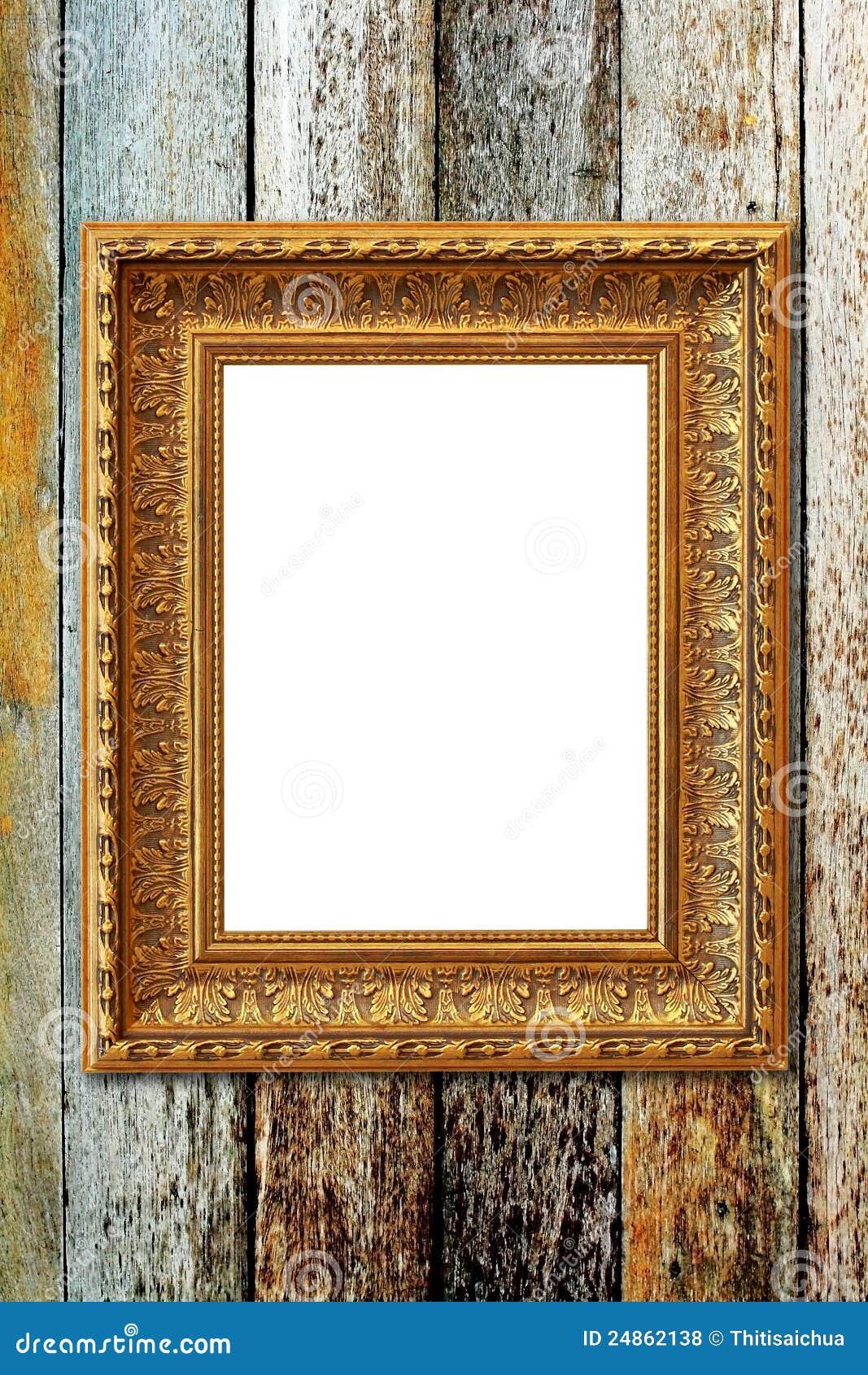 Frame De Madeira No Fundo De Madeira Foto de Stock - Imagem de beira ...