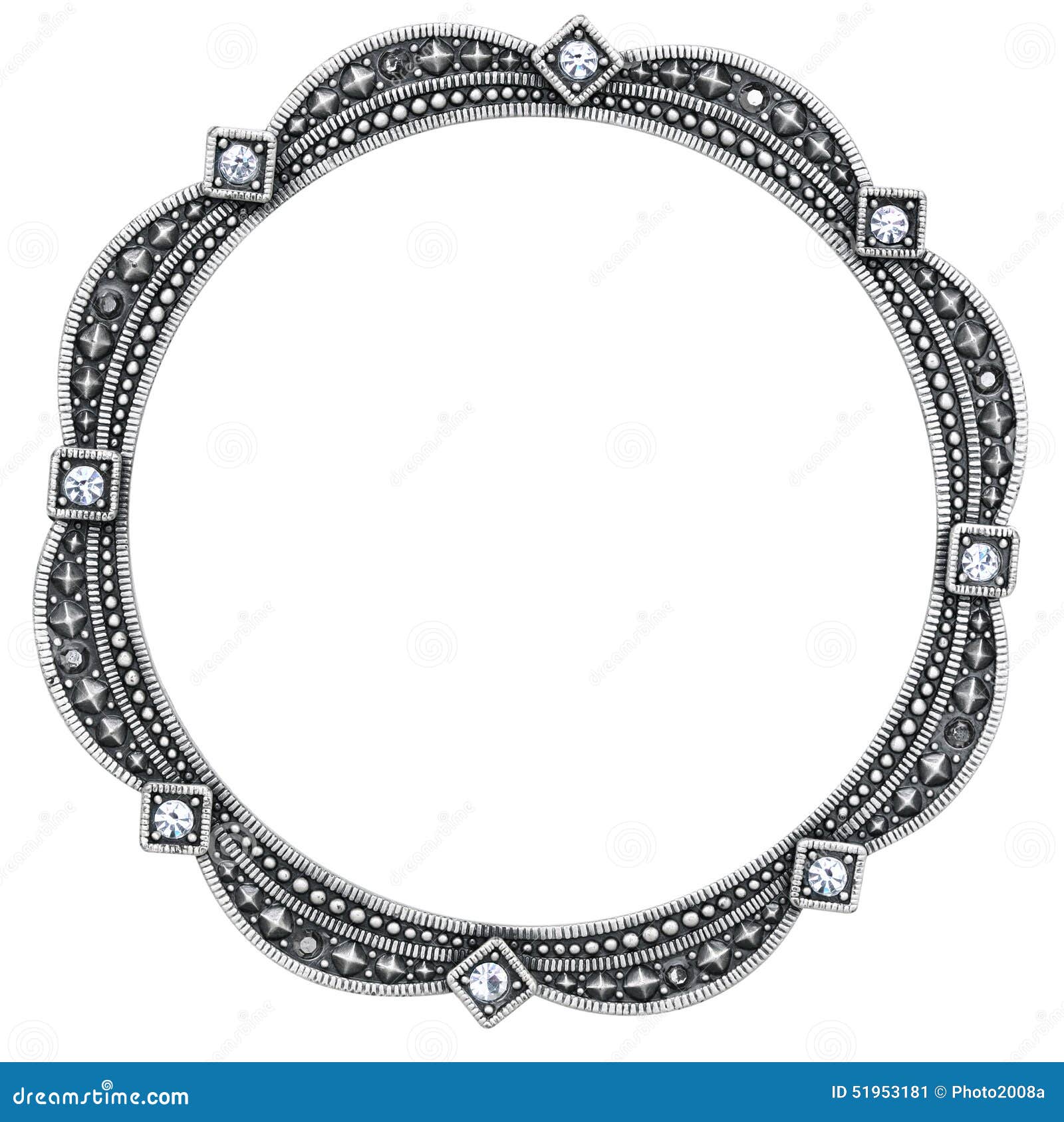 Frame de retrato de prata imagem de stock. Imagem de isolado - 51953181