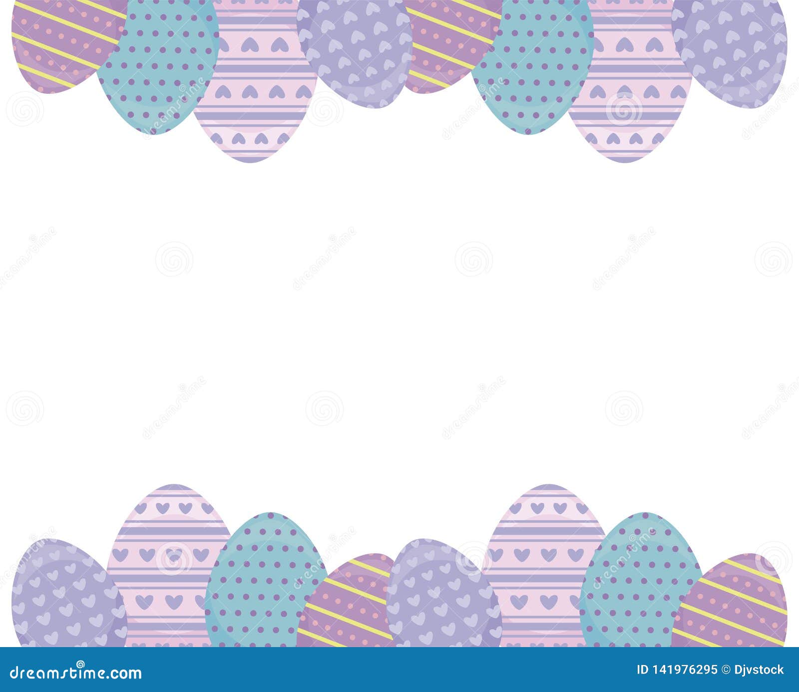 Frame with Decorated Eggs of Easter Stock Vector - Illustration of ...