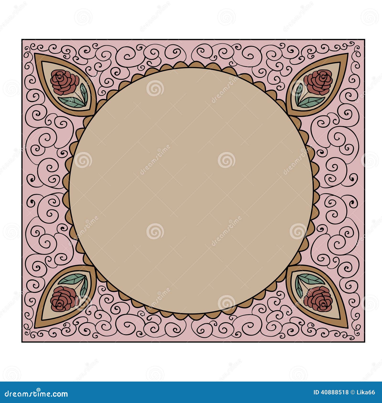 Frame,decorative border. stock vector. Illustration of card - 40888518