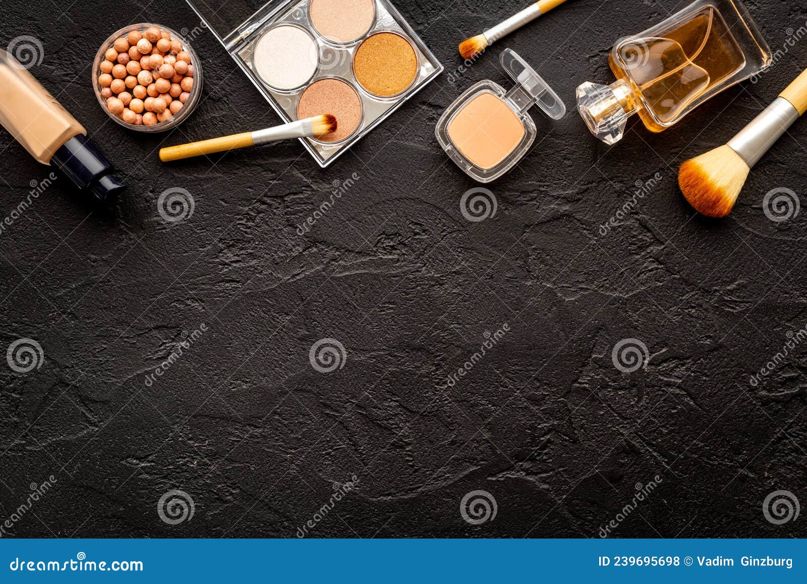 Frame of Decorative Makeup Cosmetic Products. Beauty Background Stock ...