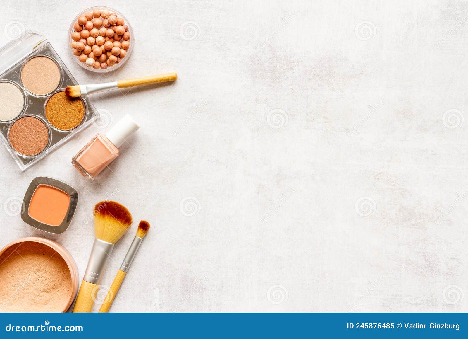 Frame of Decorative Makeup Cosmetic Products. Beauty Background Stock ...