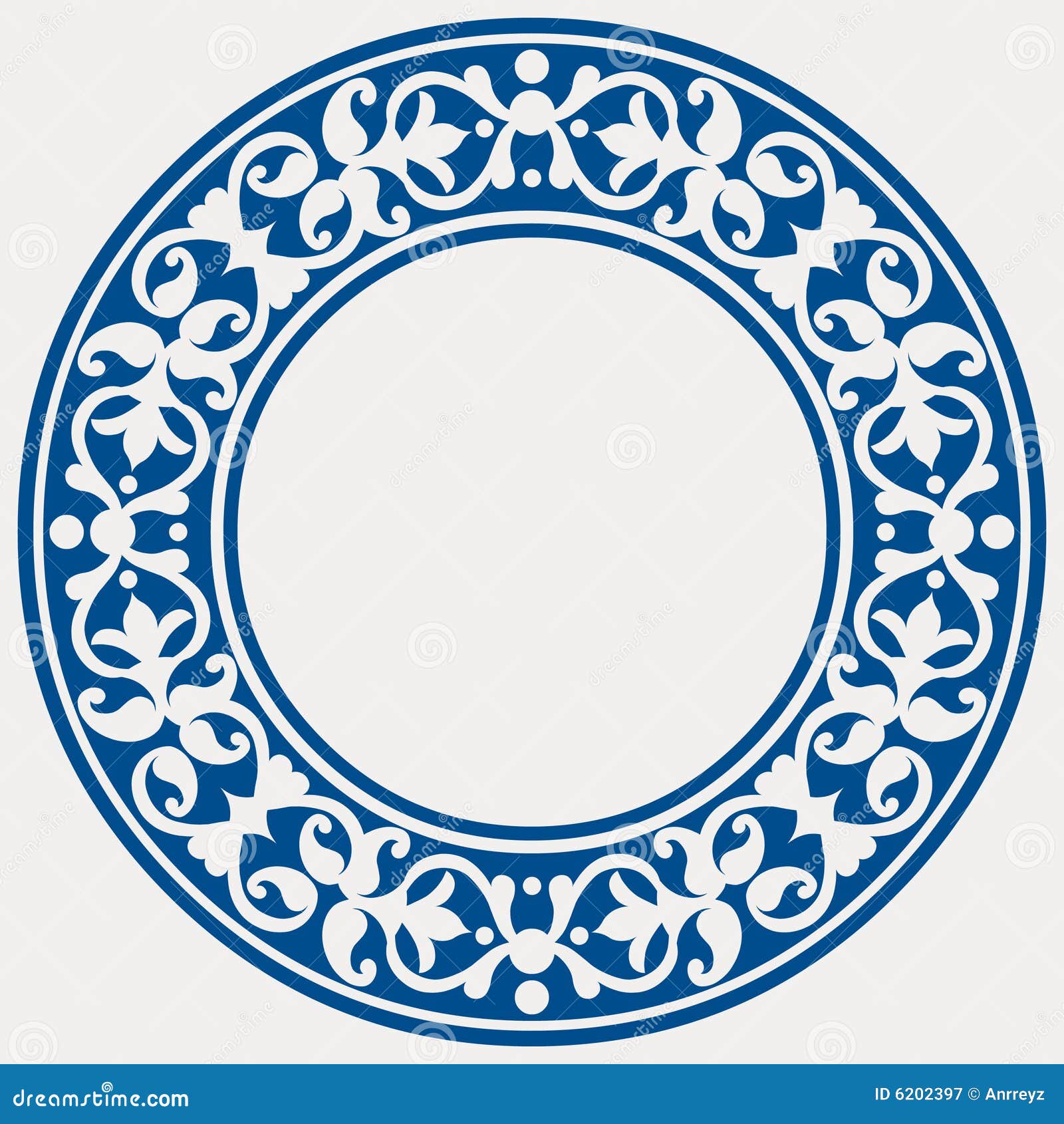 Frame decorativo redondo ilustração do vetor. Ilustração de rolagem ...