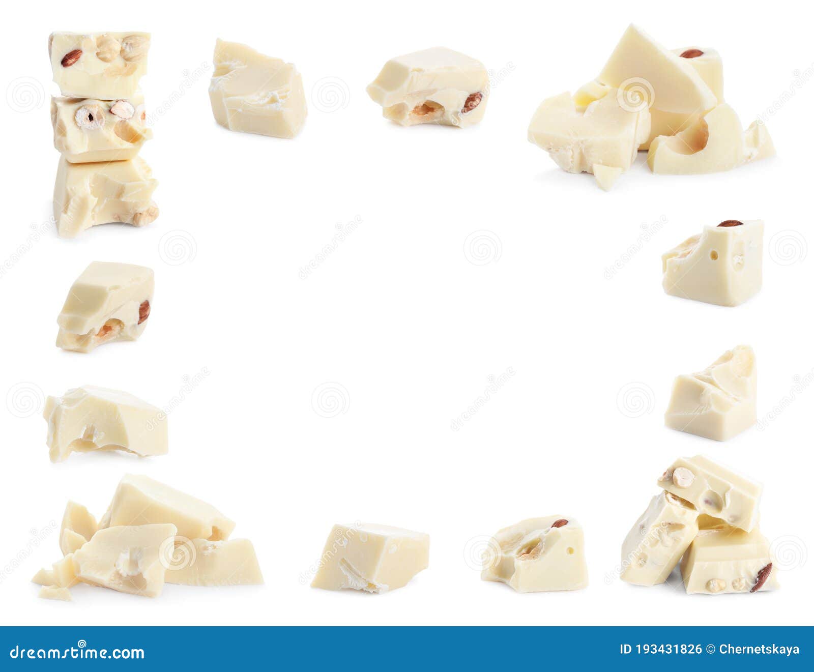 Frame of Delicious Chocolate Pieces on Background Stock Photo - Image ...