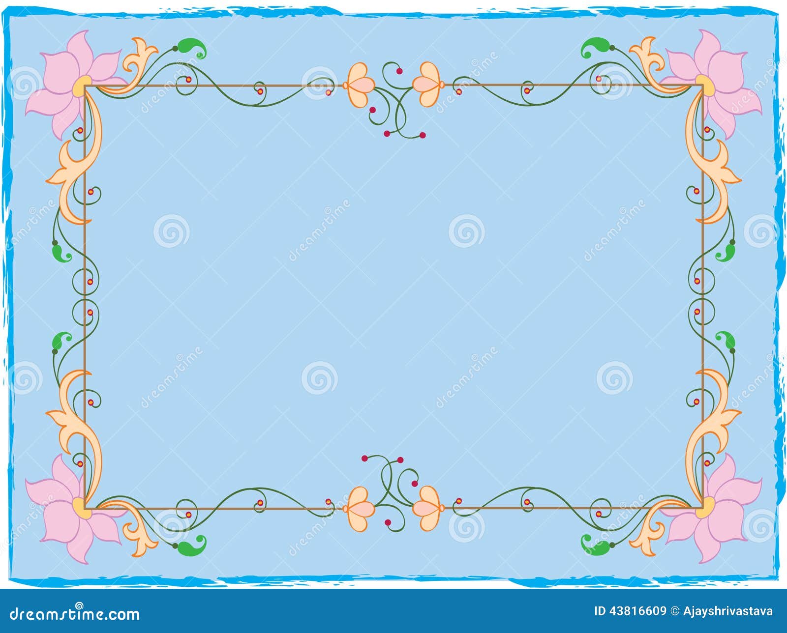 Frame Design stock vector. Illustration of ornamental - 43816609