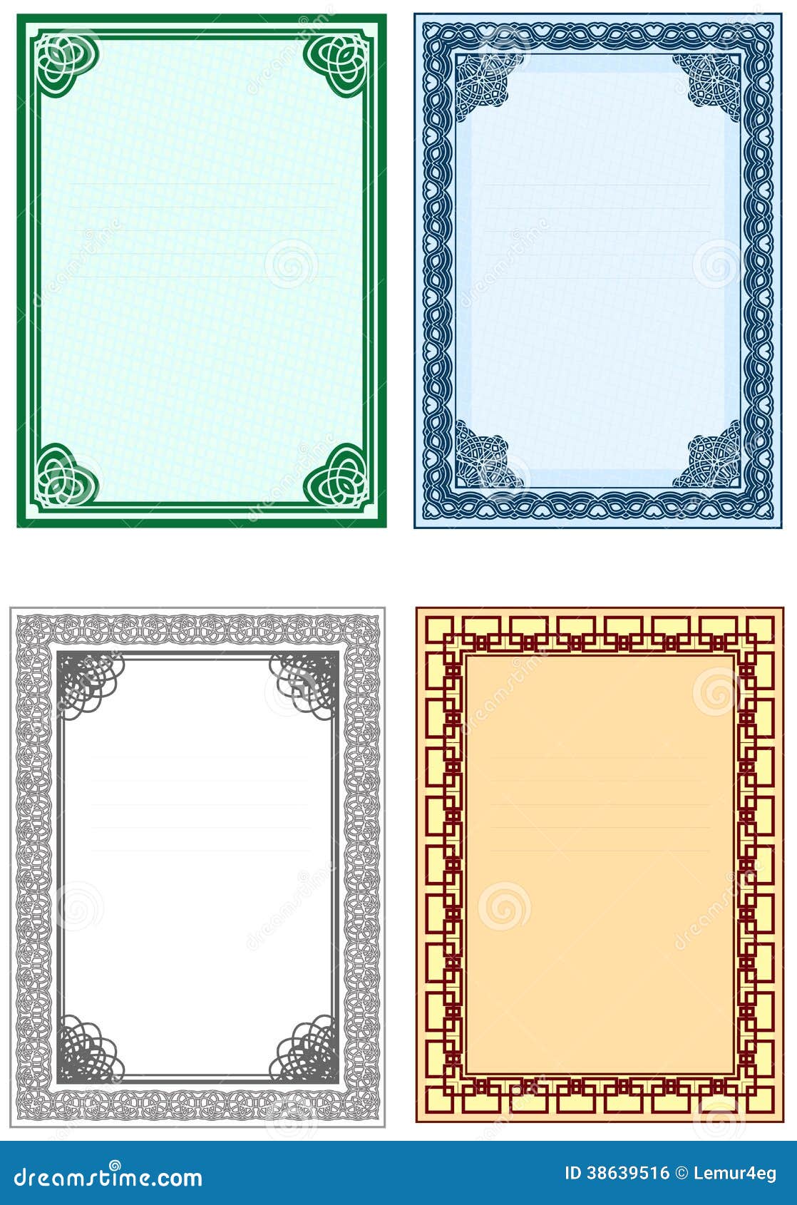 Frame For Design Of Certificates And DiplomasÂŒ Vector Illustration ...