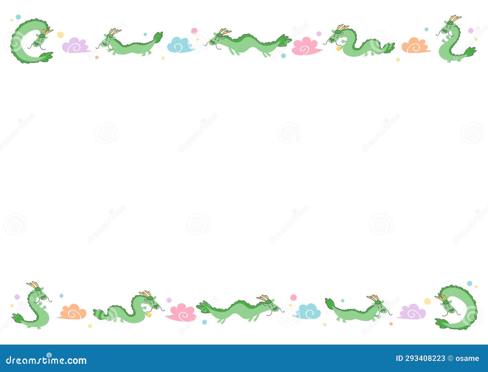 Green Dragons Mascot Character. Vector Flat Cartoon Isolated On White ...