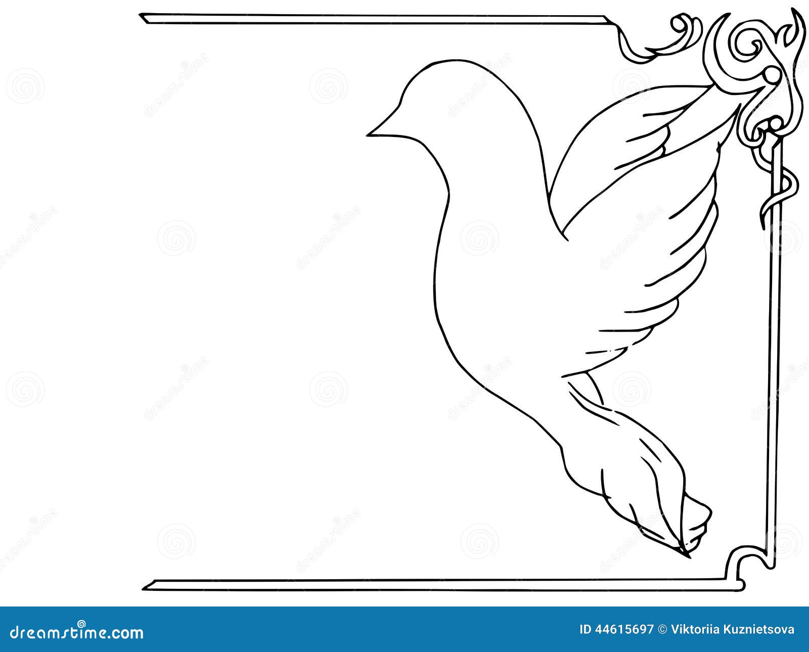 Frame, Design, Doodle , Dove Stock Vector - Illustration of peace ...