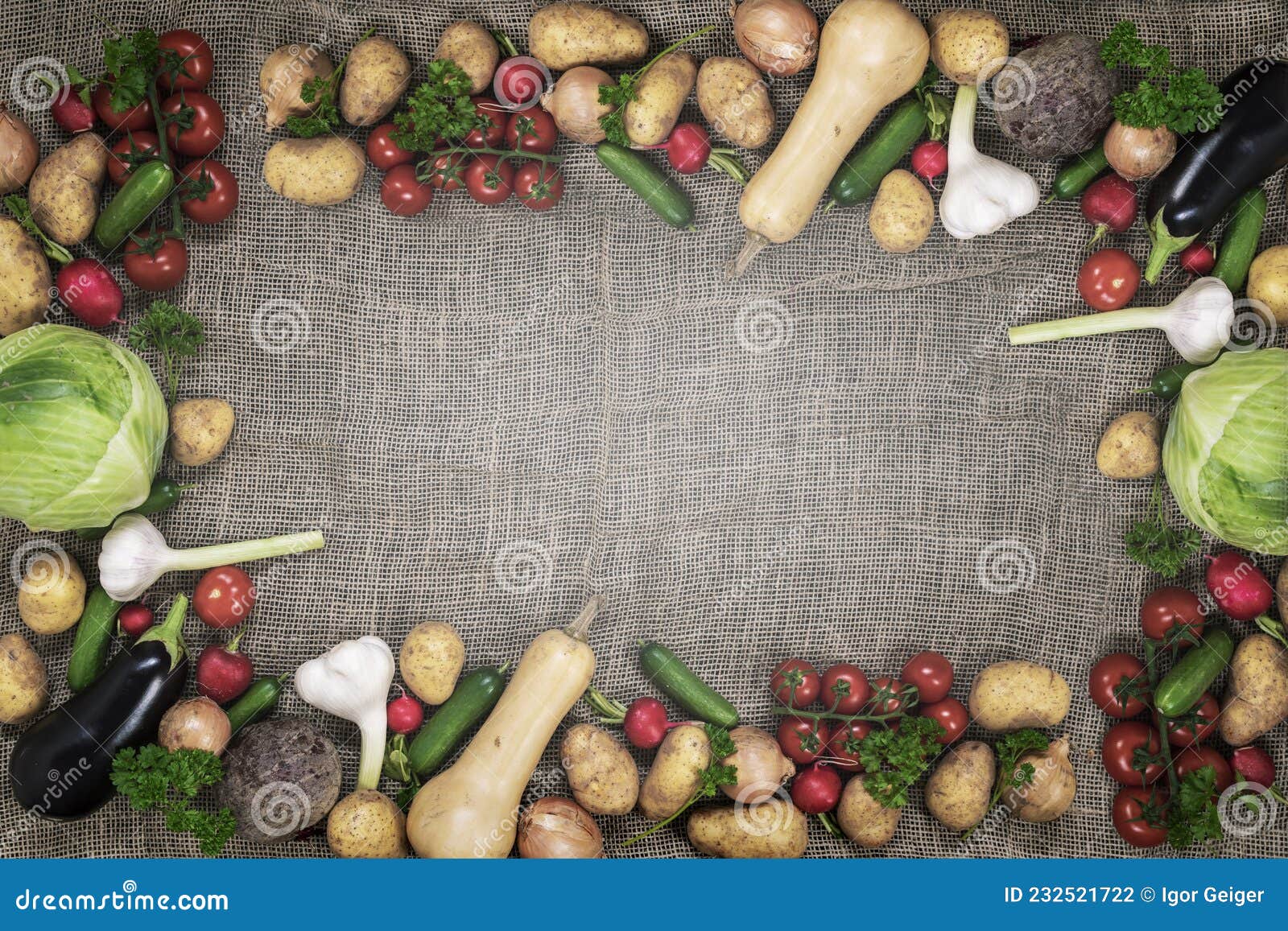 Frame for Design and Lettering from Vegetables Stock Photo - Image of ...