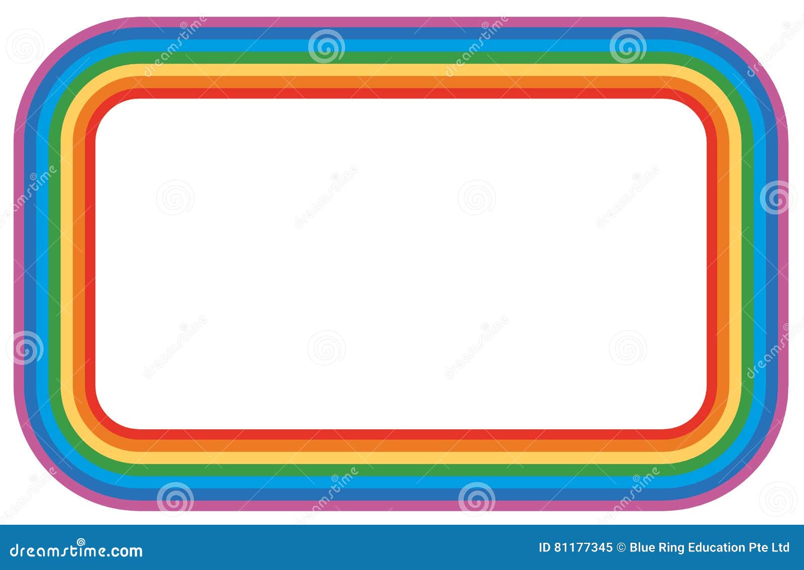 Frame design with rainbow stock vector. Illustration of message - 81177345