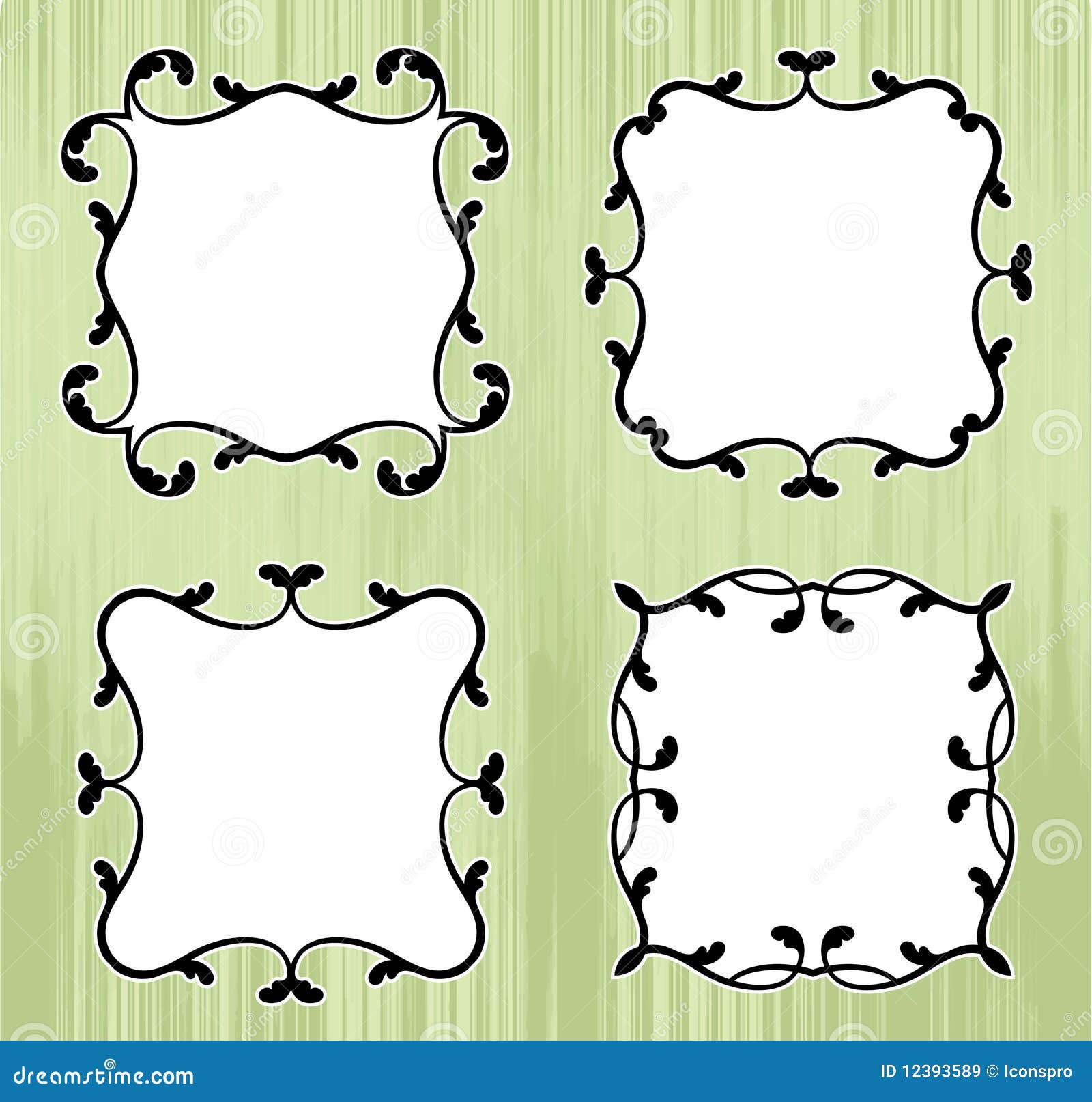 Frame design set stock illustration. Illustration of square - 12393589